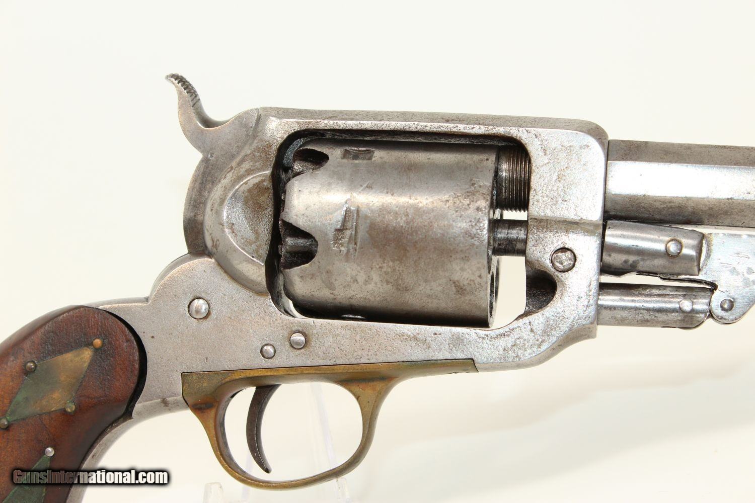 NAVY marked CIVIL WAR Antique WHITNEY .36 Revolver Solid Frame Revolver ...