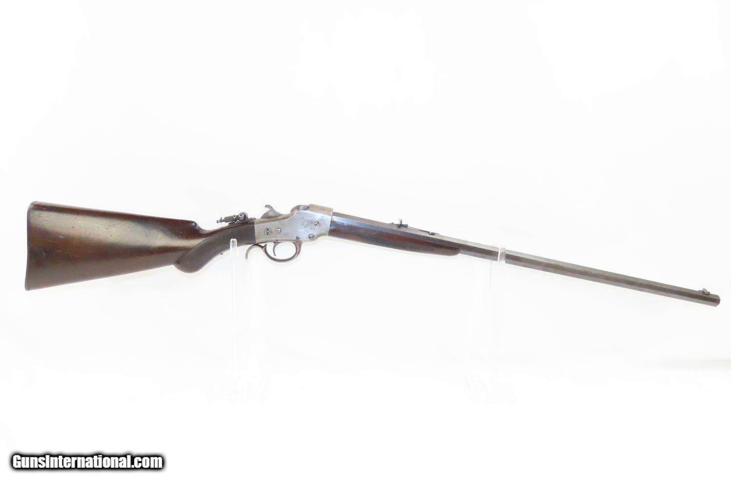 Antique FALLING BLOCK Rifle HOPKINS & ALLEN .32 WCF H&A Single Shot ...