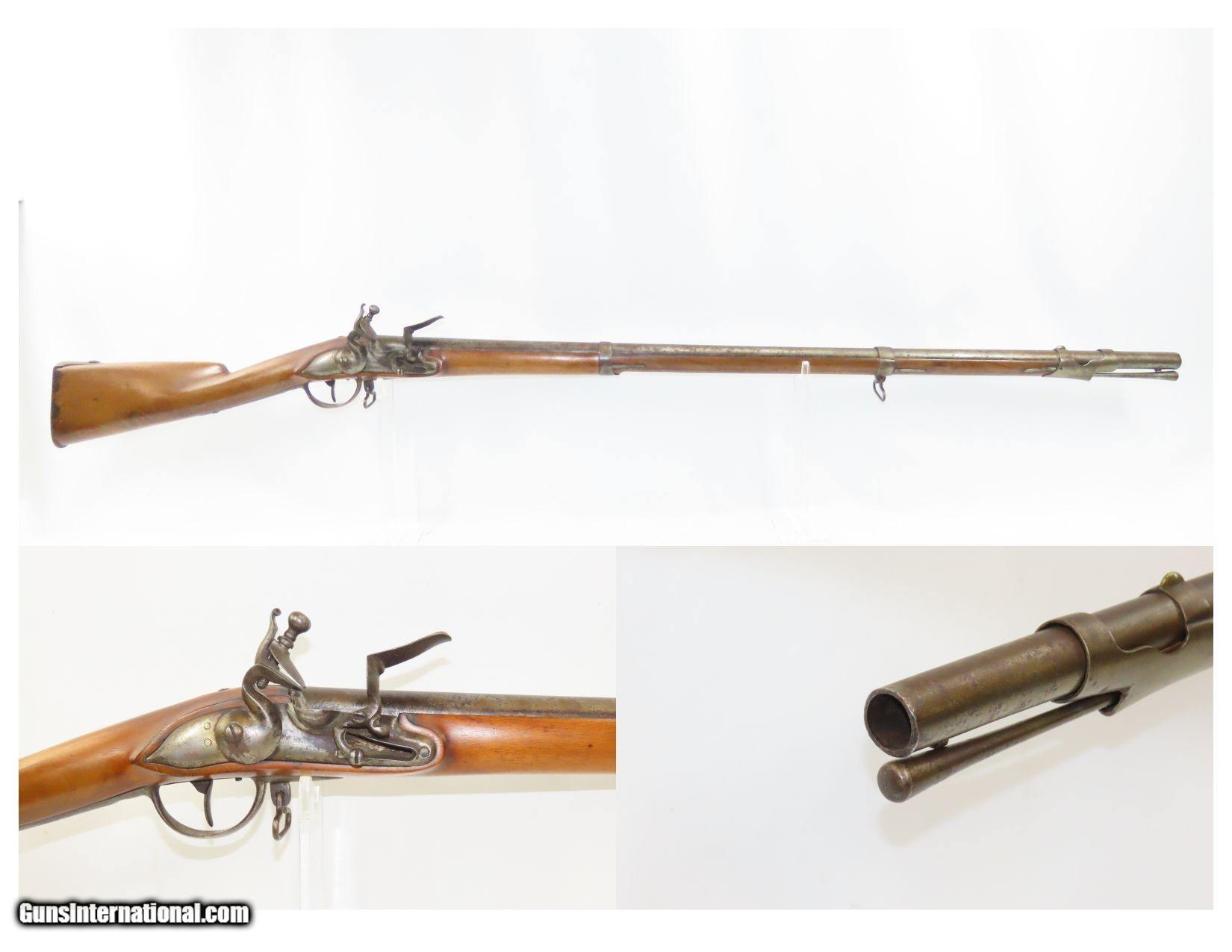 FRENCH Colonial CHARLEVILLE Type FLINTLOCK .69 Caliber Smoothbore ...