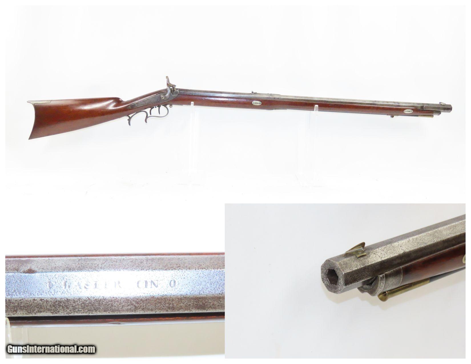 Antique CIVIL WAR Basler TURNER TYPE Back Action Rifle w/SABER BAYONET ...