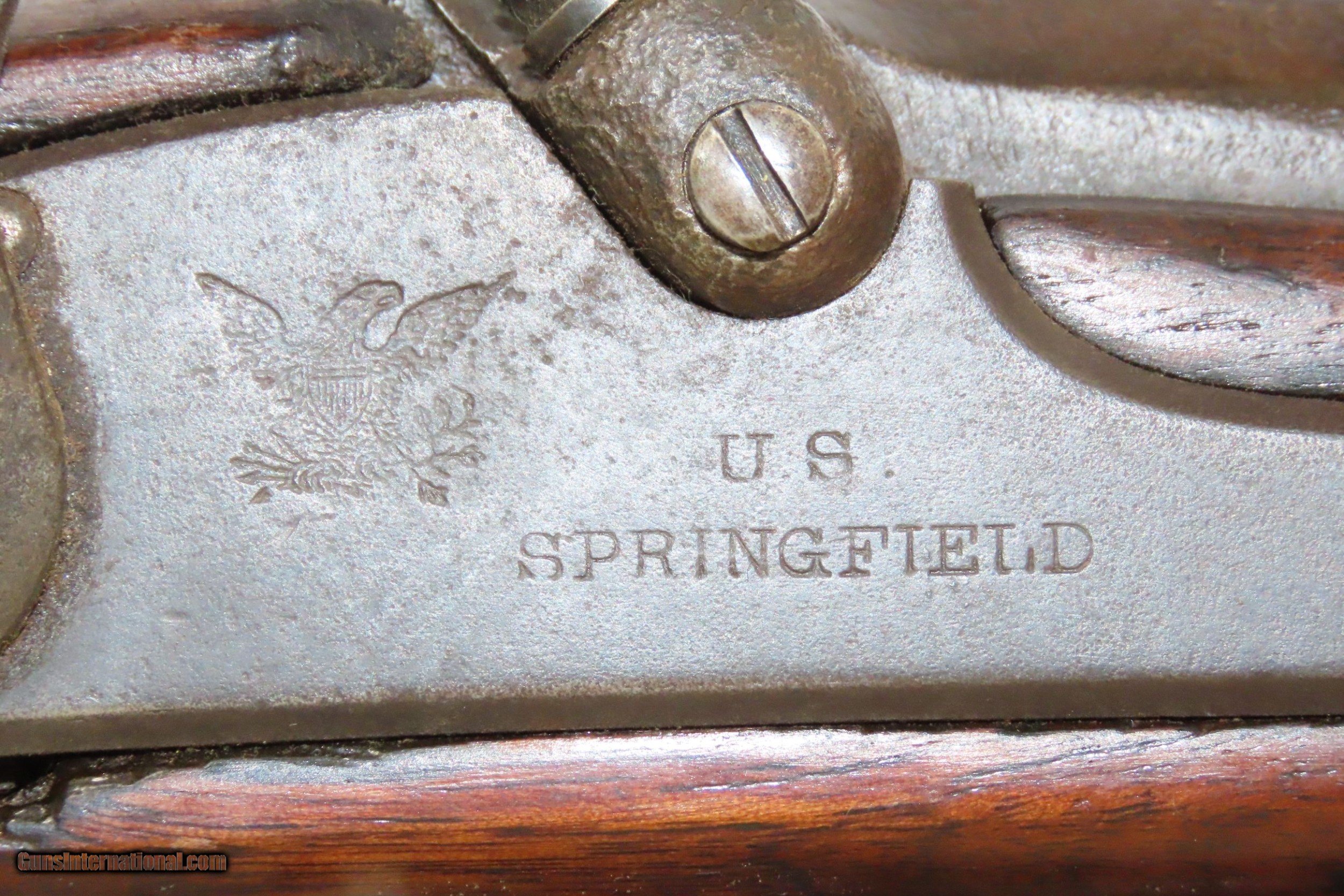 CIVIL WAR Antique US SPRINGFIELD ARMORY Model 1861 .58 Caliber Rifle ...
