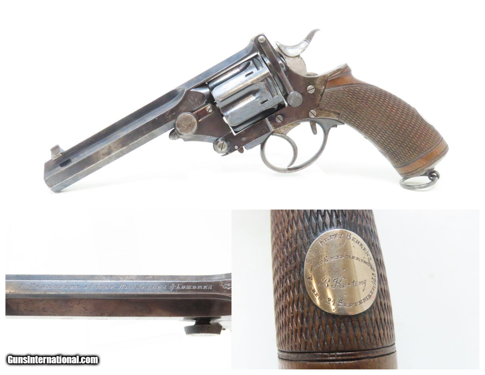 c1886 COUNET’S PATENT .450 Revolver by FRANCOTTE w Personalized ...