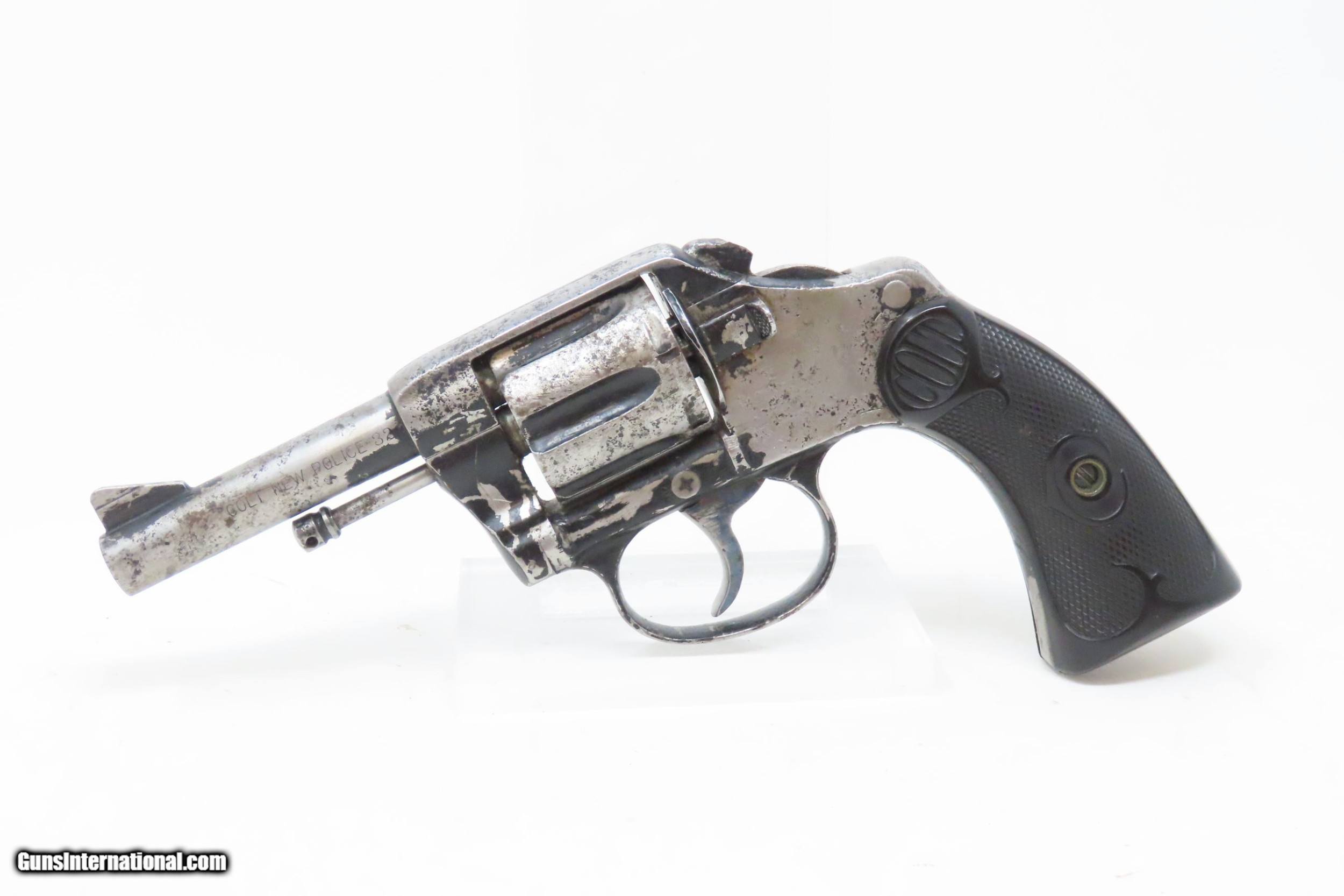 c1897 mfr. Antique NEW YORK POLICE Marked .32 COLT NEW POLICE REVOLVER ...
