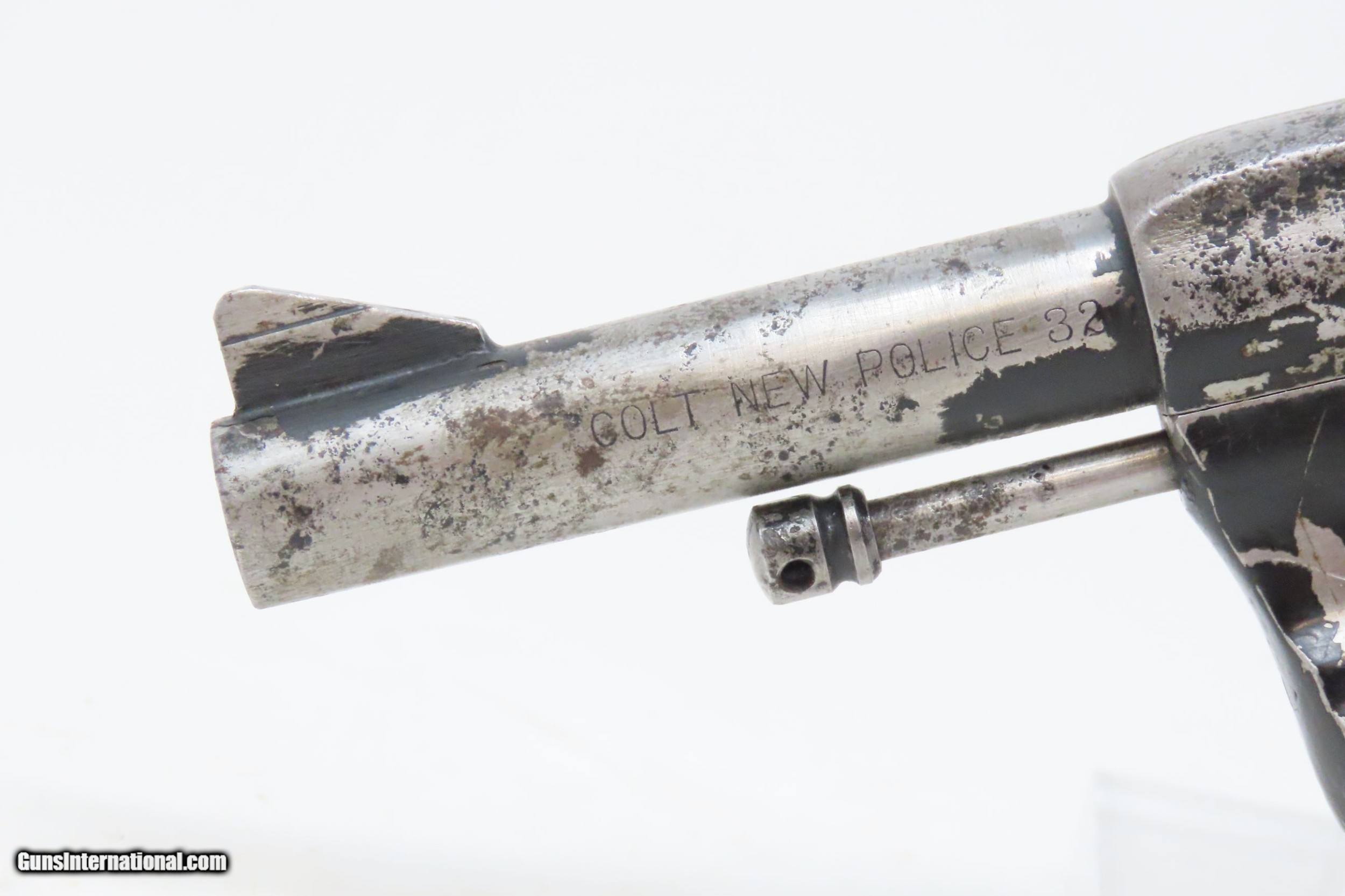 c1897 mfr. Antique NEW YORK POLICE Marked .32 COLT NEW POLICE REVOLVER ...