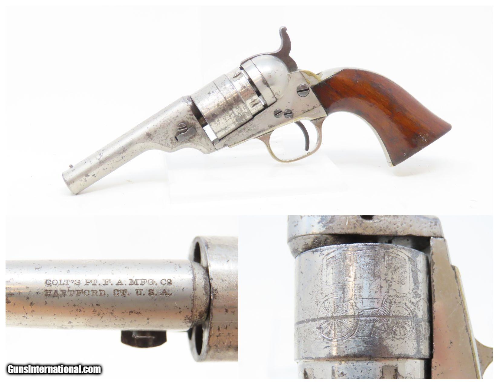 c1873 Antique CIVIL WAR COLT Model 1862 Pocket NAVY .38 RIMFIRE ...