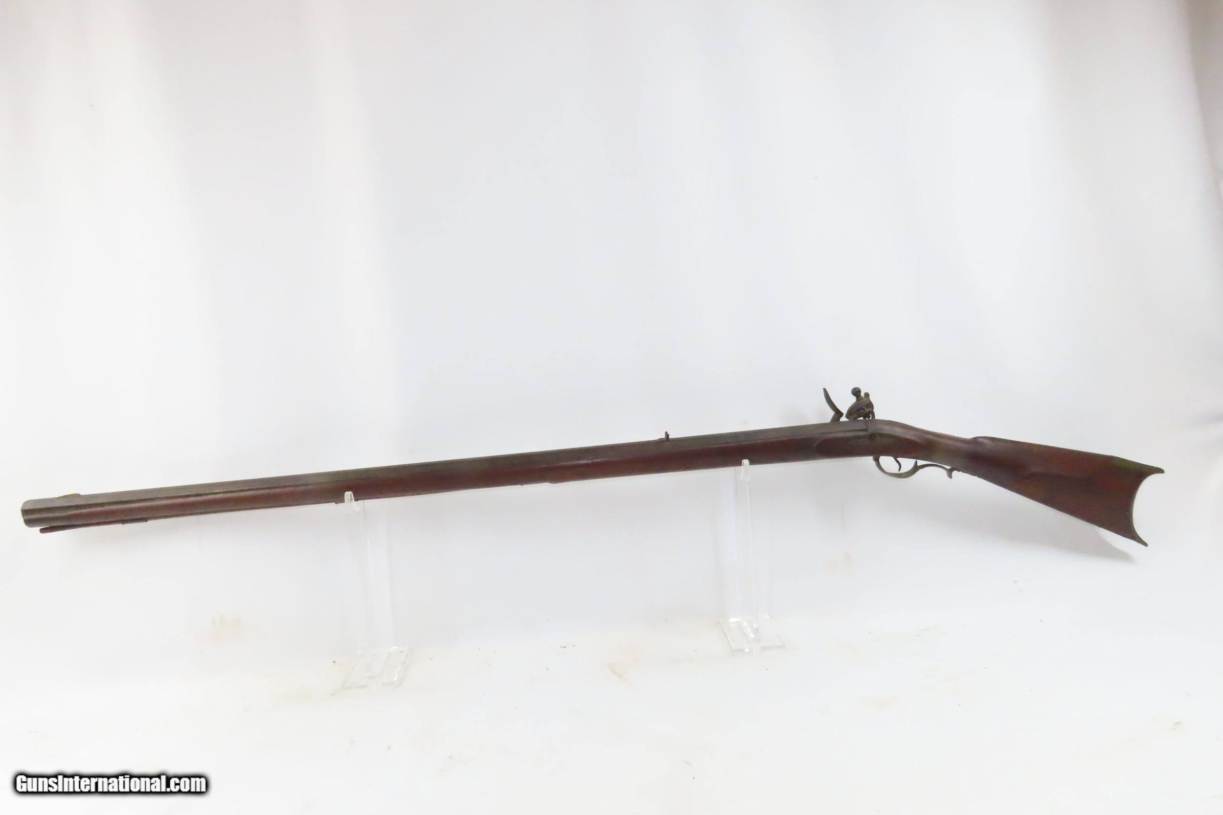 Antique EARLY 1800s Full-Stock .36 Caliber FLINTLOCK American LONG ...