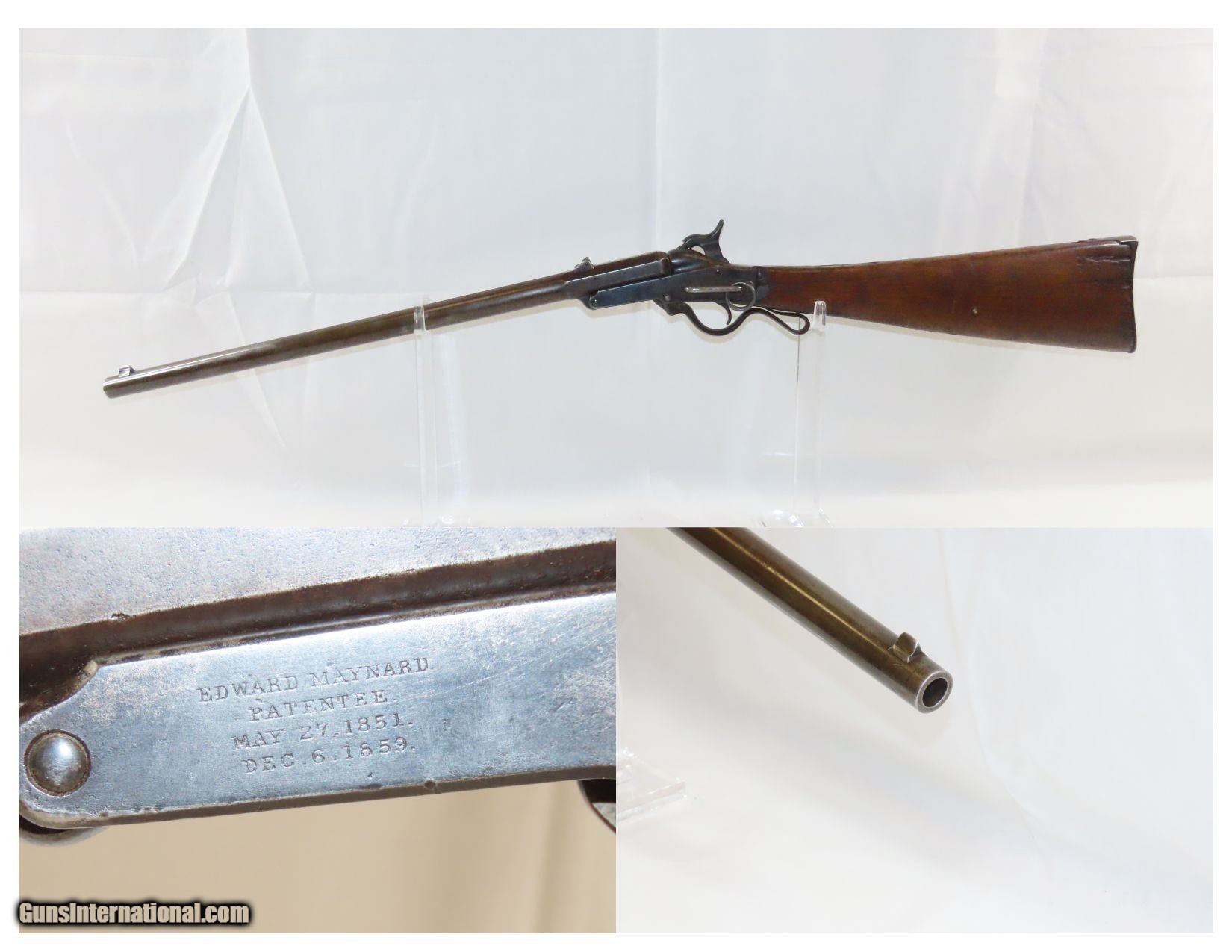 CIVIL WAR Antique U.S. MASS. ARMS CO. 2nd Model MAYNARD Cavalry SR Carbine .50 Caliber ...