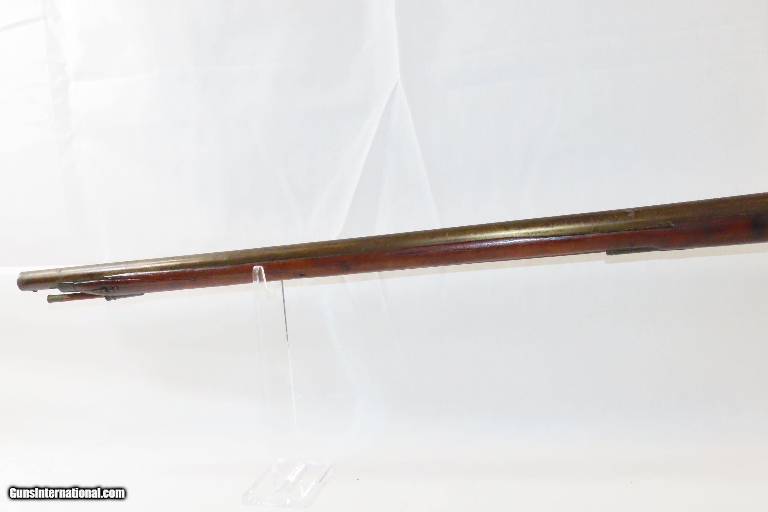 Antique Unmarked “MILITIA” Style Large Bore .73 Caliber FLINTLOCK ...