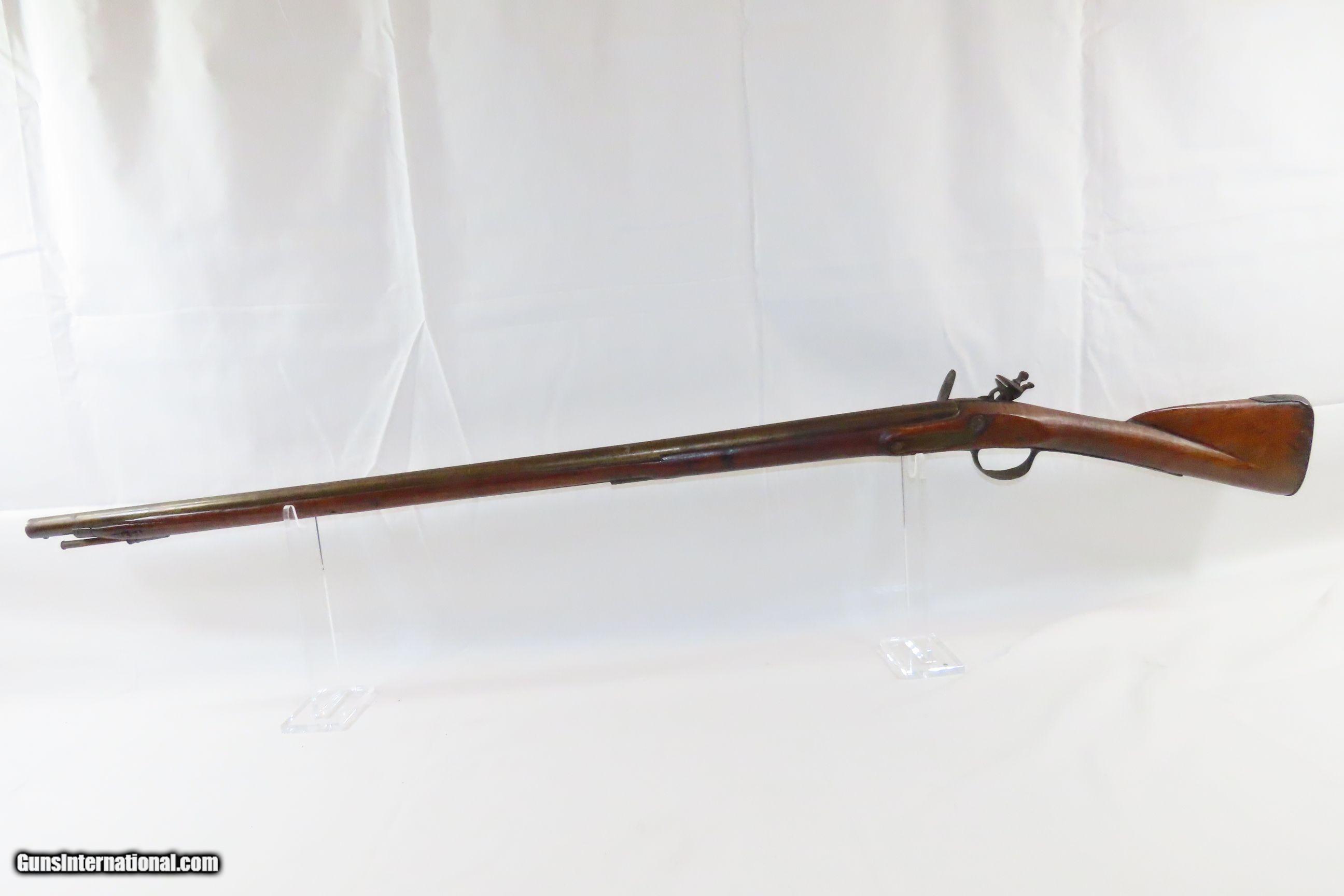 Antique Unmarked “MILITIA” Style Large Bore .73 Caliber FLINTLOCK ...