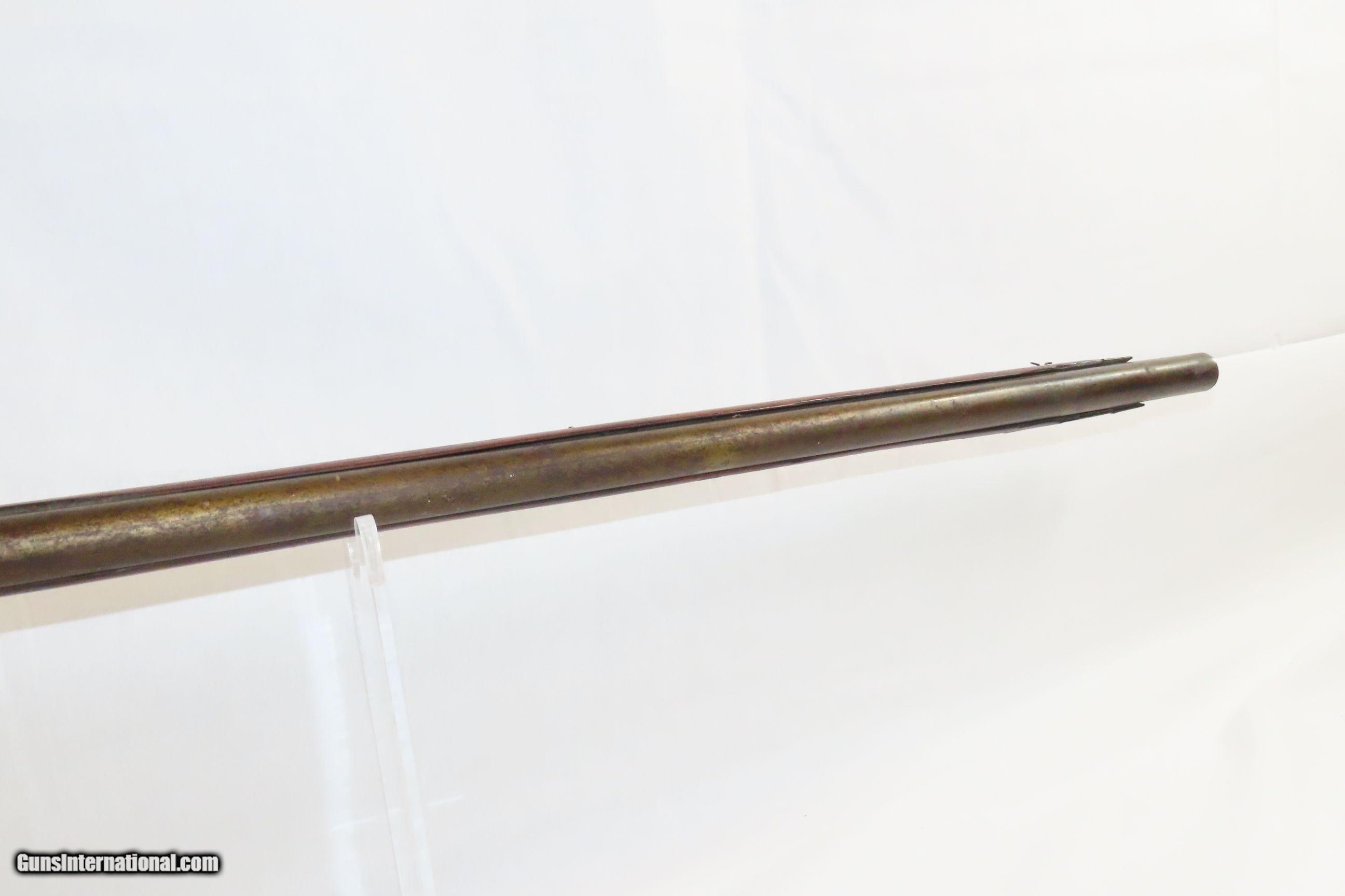 Antique Unmarked “MILITIA” Style Large Bore .73 Caliber FLINTLOCK ...