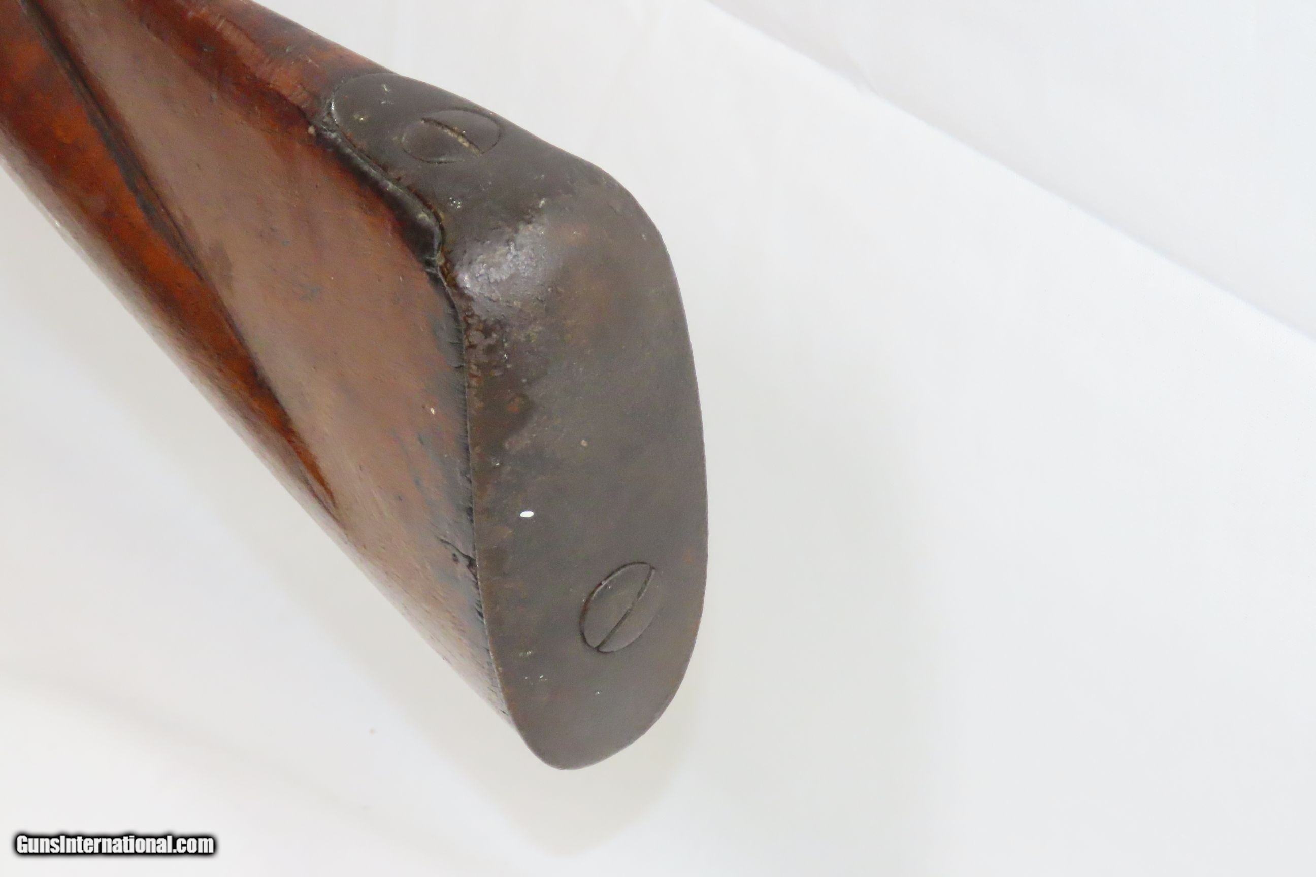 Antique Unmarked “MILITIA” Style Large Bore .73 Caliber FLINTLOCK ...