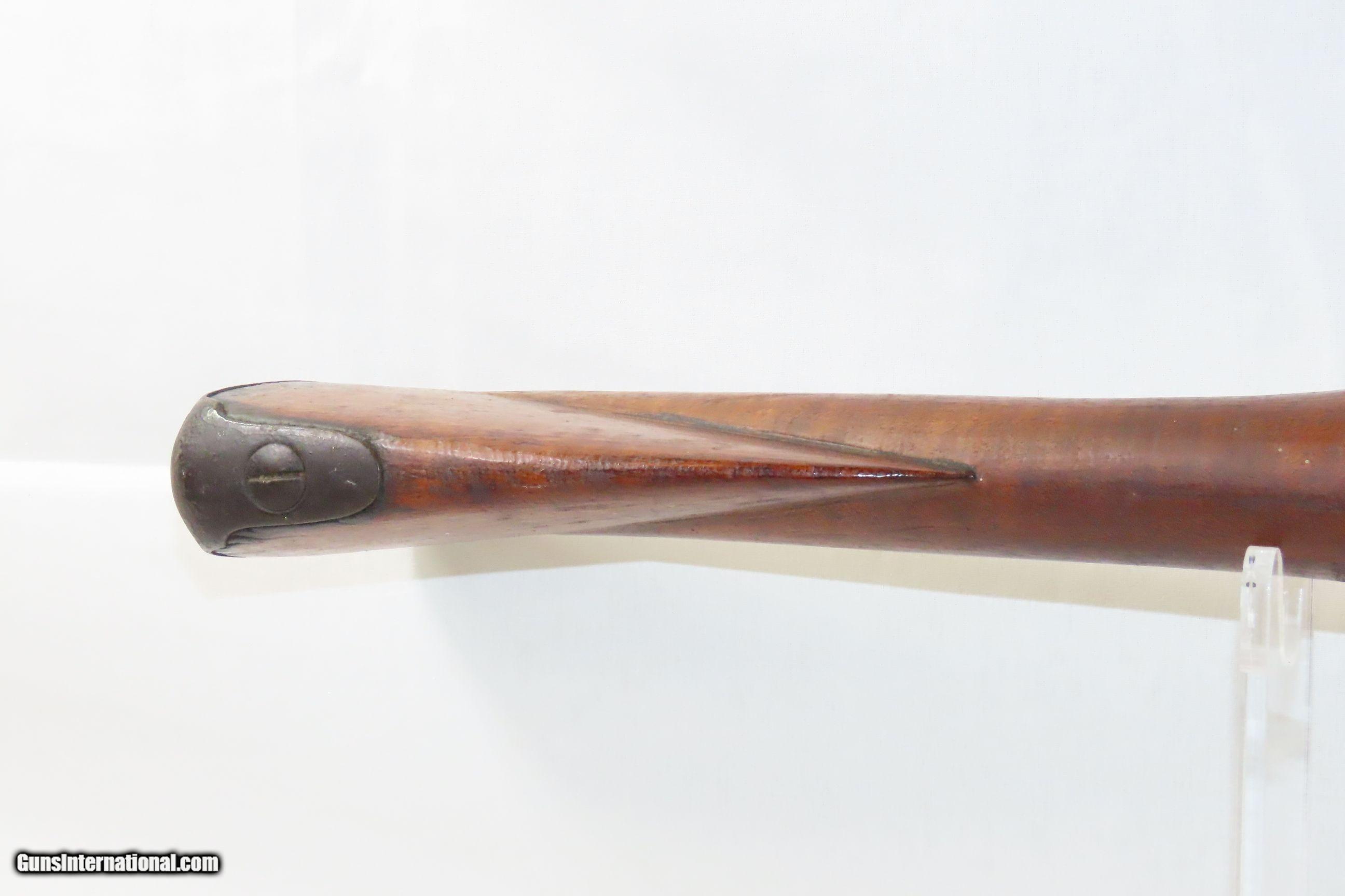 Antique Unmarked “MILITIA” Style Large Bore .73 Caliber FLINTLOCK ...