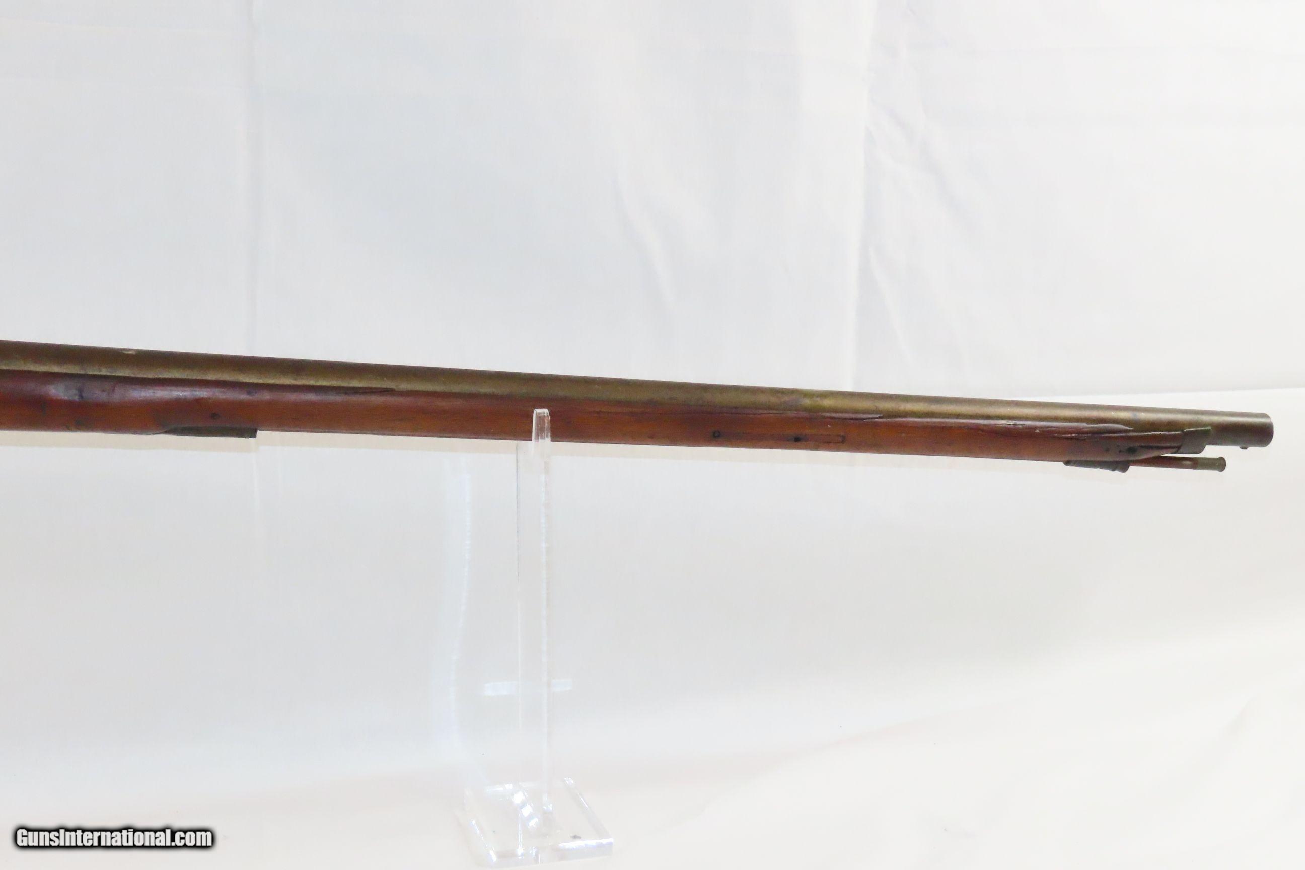 Antique Unmarked “MILITIA” Style Large Bore .73 Caliber FLINTLOCK ...