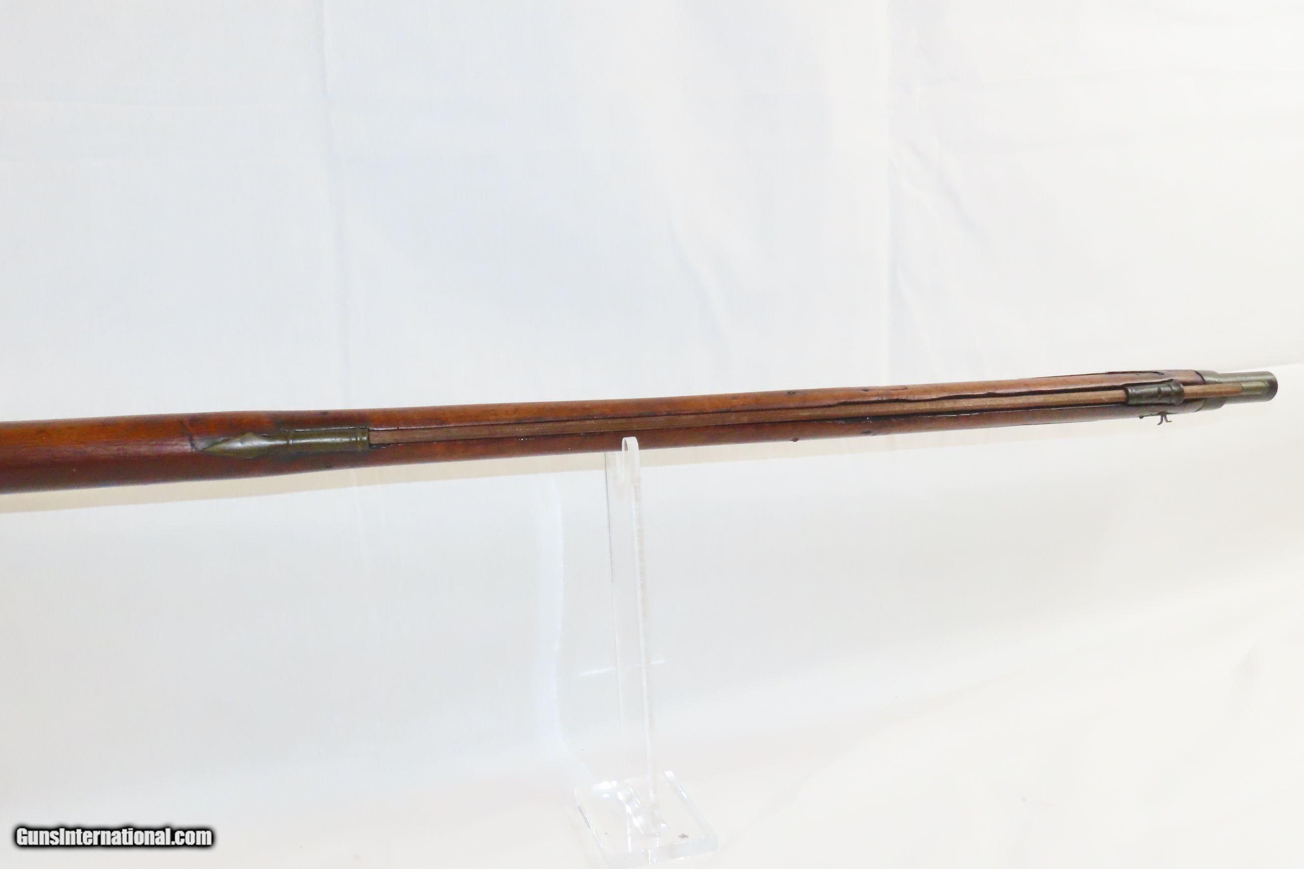 Antique Unmarked “MILITIA” Style Large Bore .73 Caliber FLINTLOCK ...