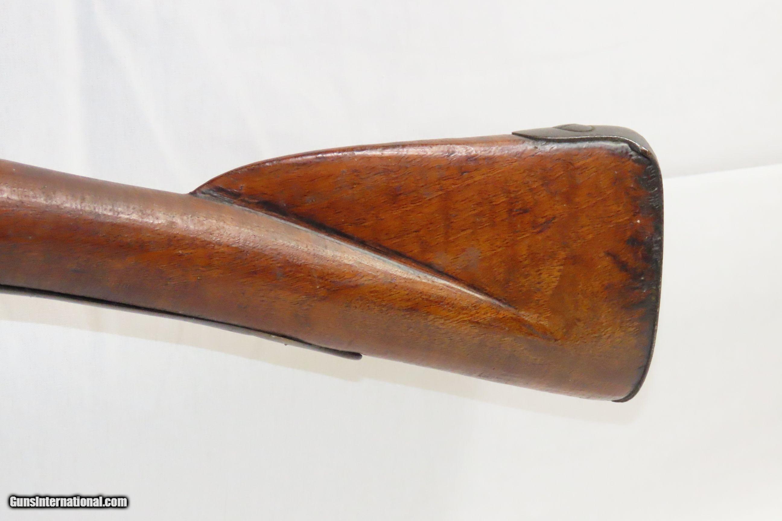 Antique Unmarked “MILITIA” Style Large Bore .73 Caliber FLINTLOCK ...