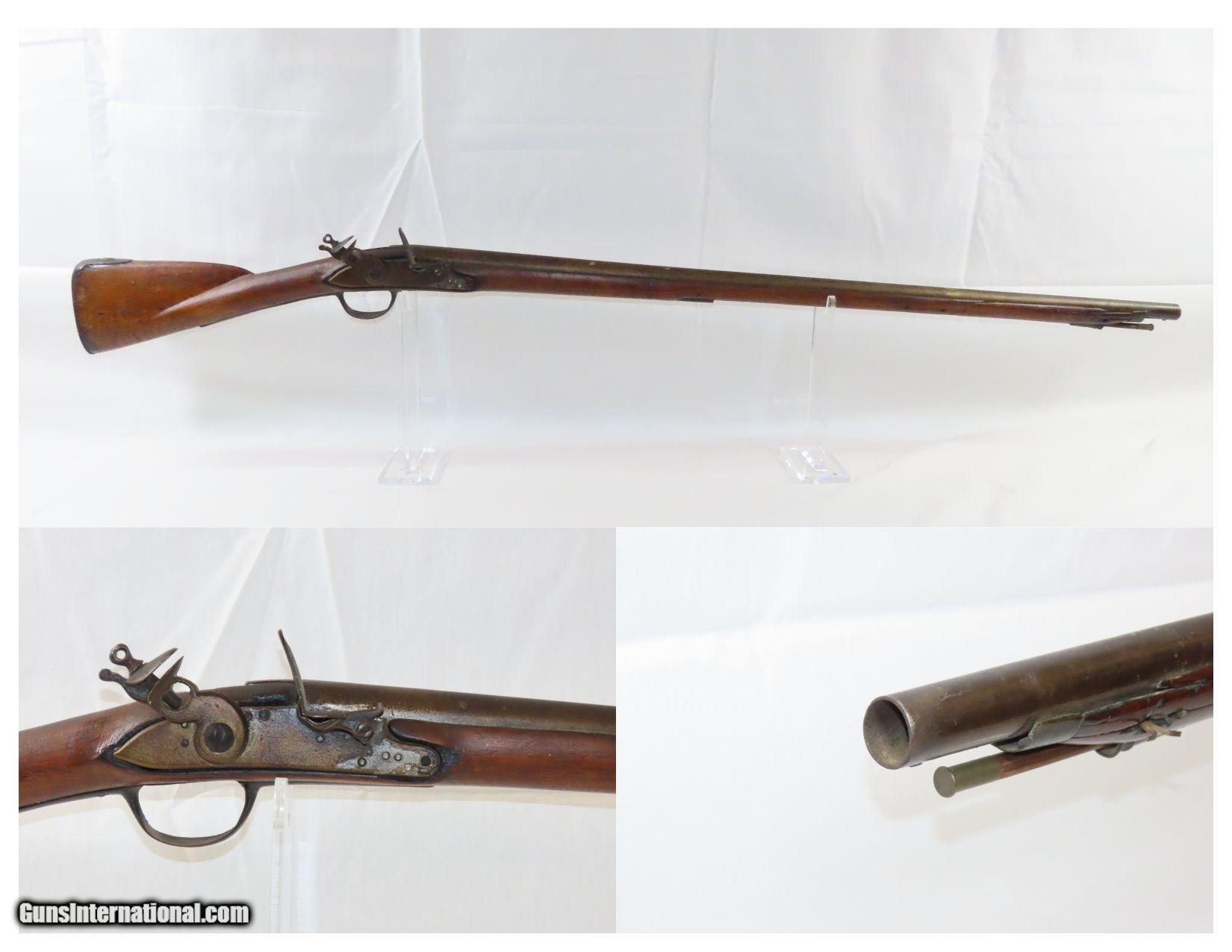 Antique Unmarked “MILITIA” Style Large Bore .73 Caliber FLINTLOCK ...