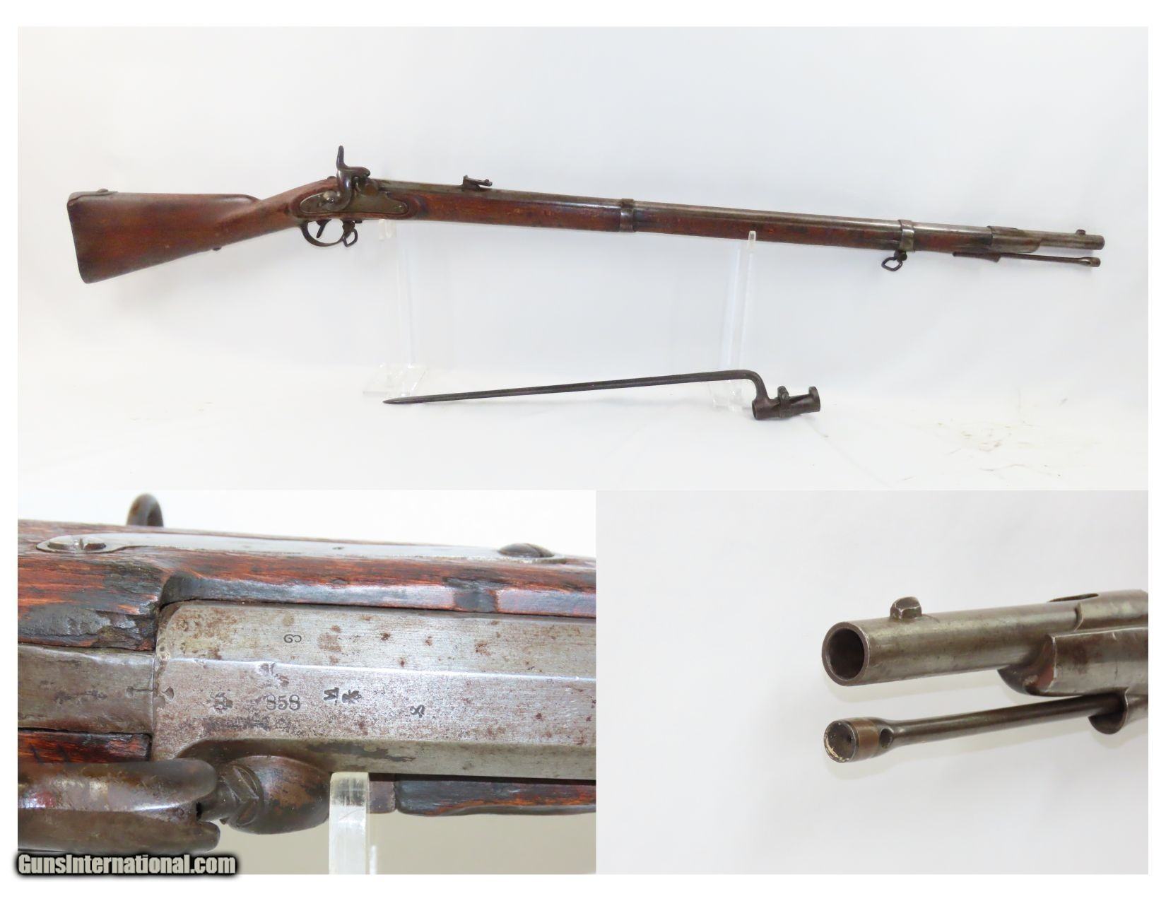 CIVIL WAR Antique AUSTRIAN Lorenz M1854 .54 Caliber Percussion Rifle ...