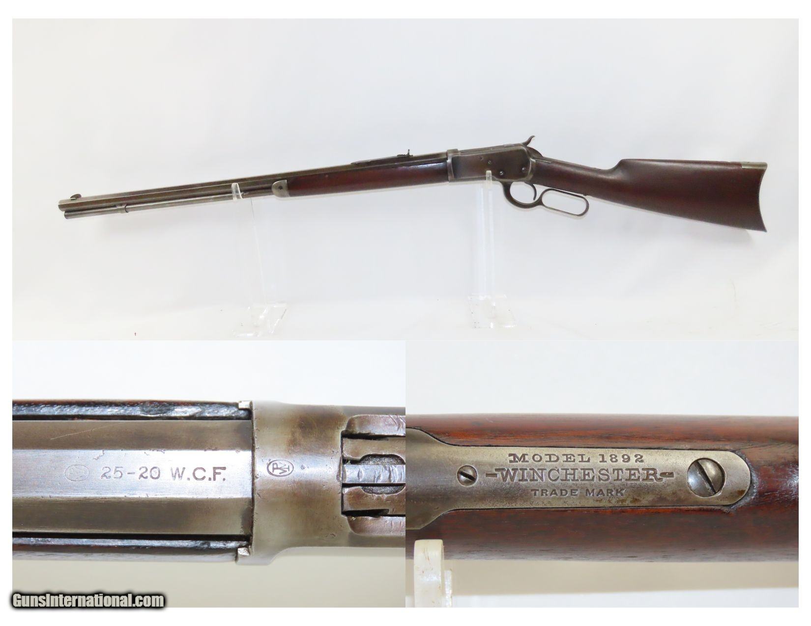 c1906 WINCHESTER Model 1892 Rifle .25-20 WCF Octagonal Barrel Rifleman ...