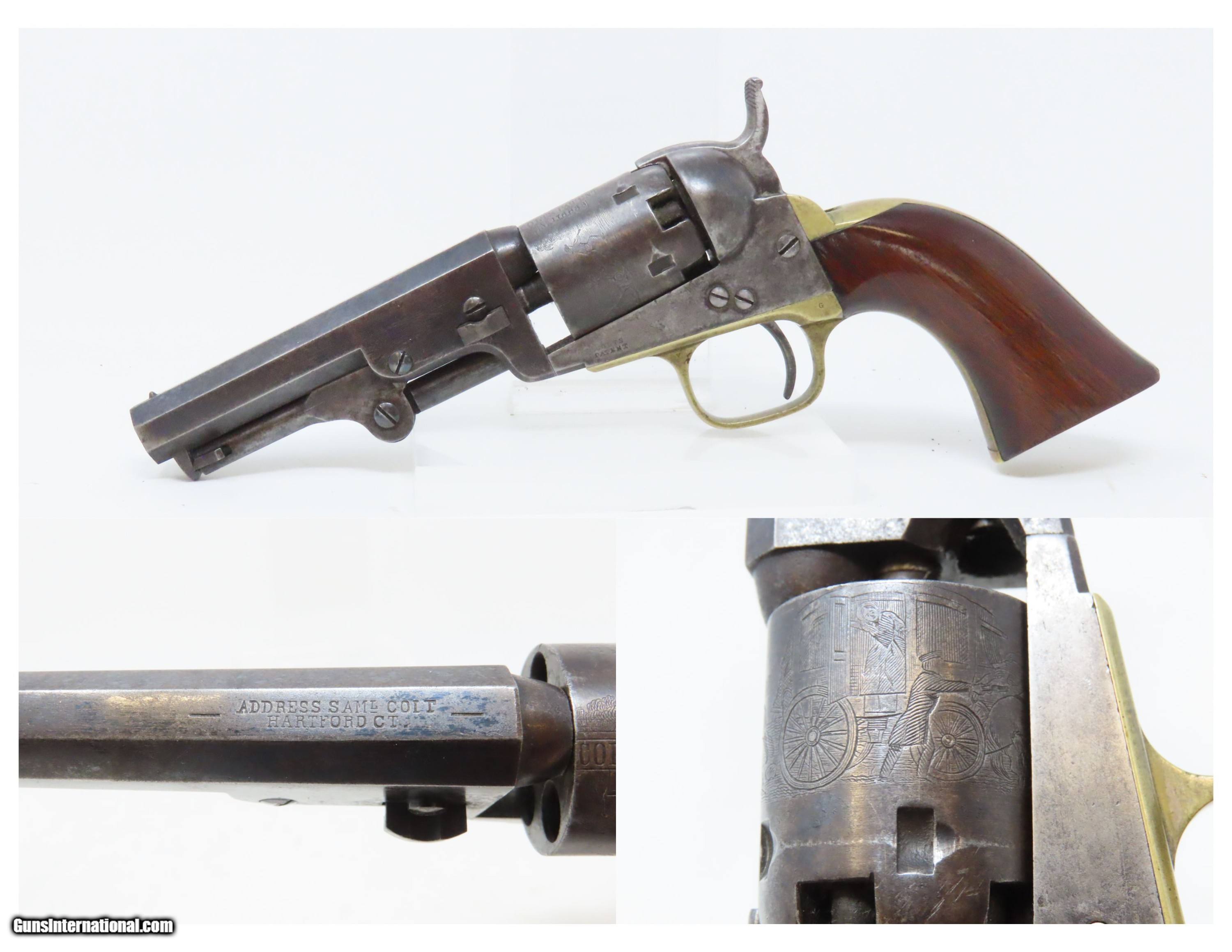 STAGECOACH ROBBERY SCENE COLT Model 1849 .31 1860 4” CYL Antebellum ...