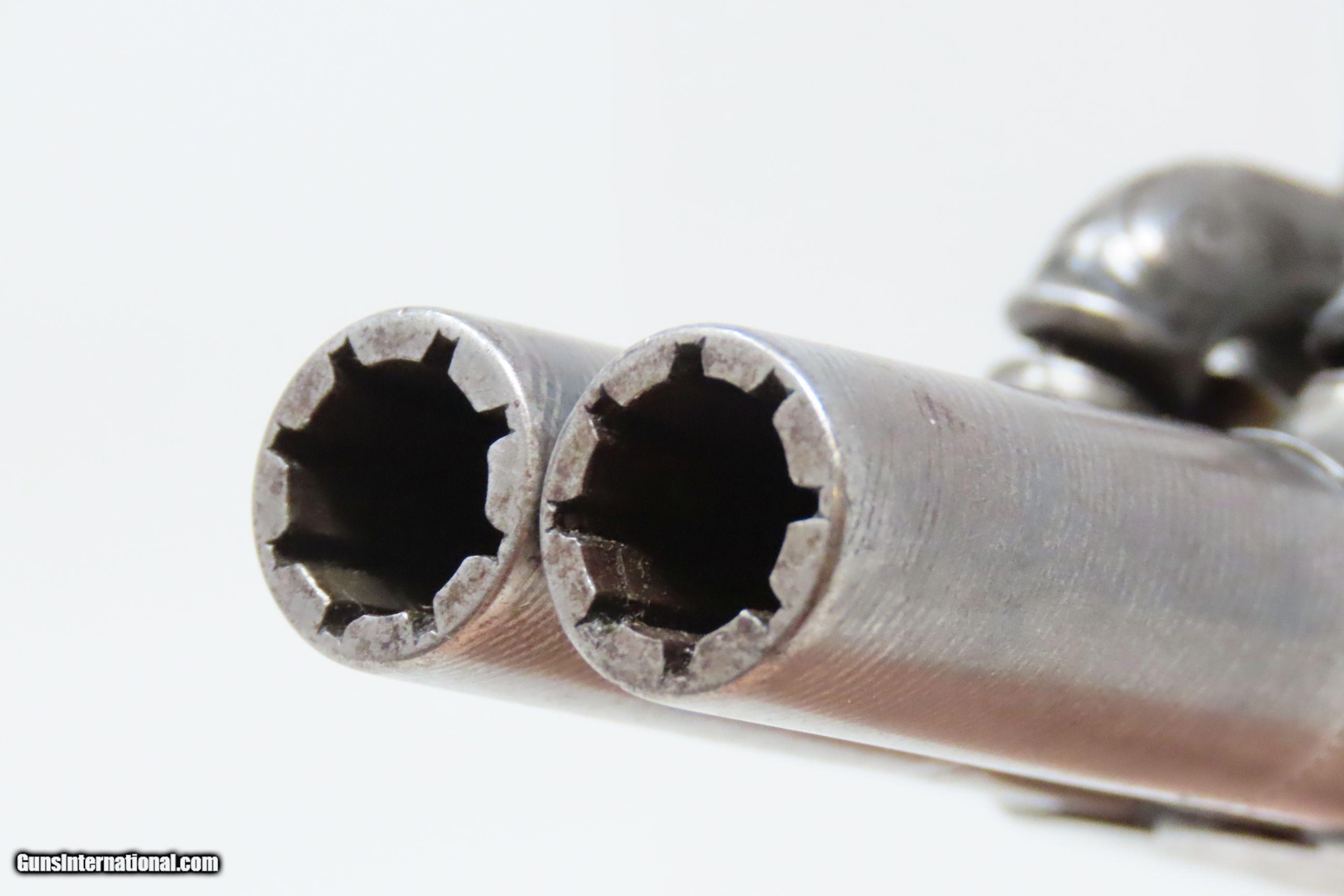 ENGRAVED Antique EUROPEAN Boxlock .38 DOUBLE BARREL SxS Percussion ...