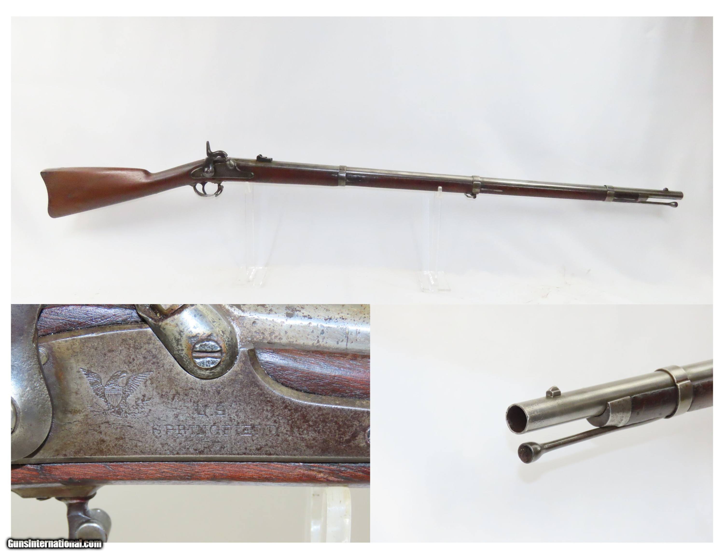 CIVIL WAR Antique U.S. SPRINGFIELD ARMORY M1861 “EVERYMAN’S” Rifle ...