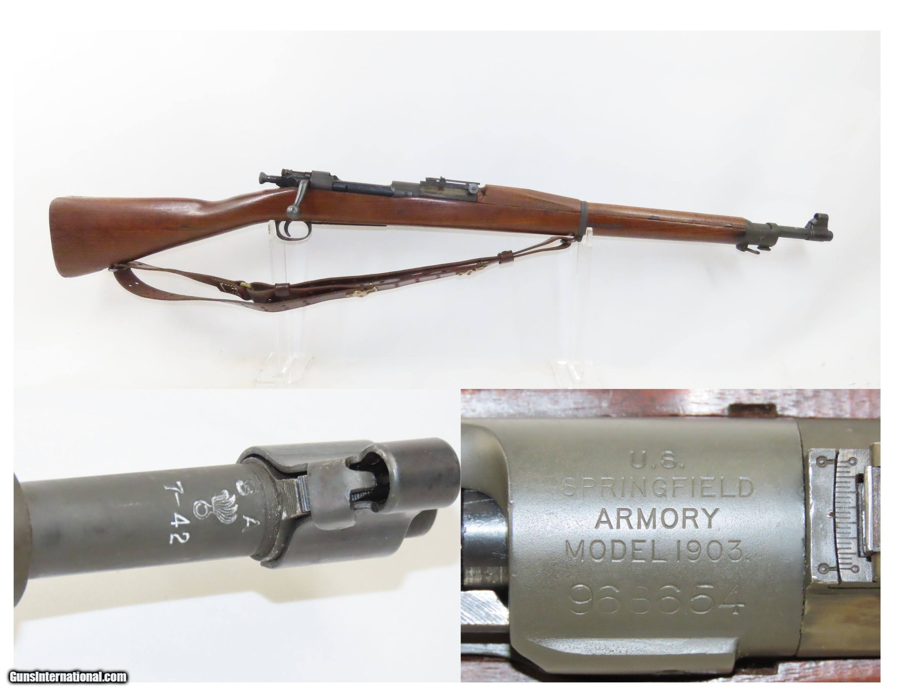 1942 World War II SPRINGFIELD M1903 .30-06 Bolt Action C&R MILITARY ...