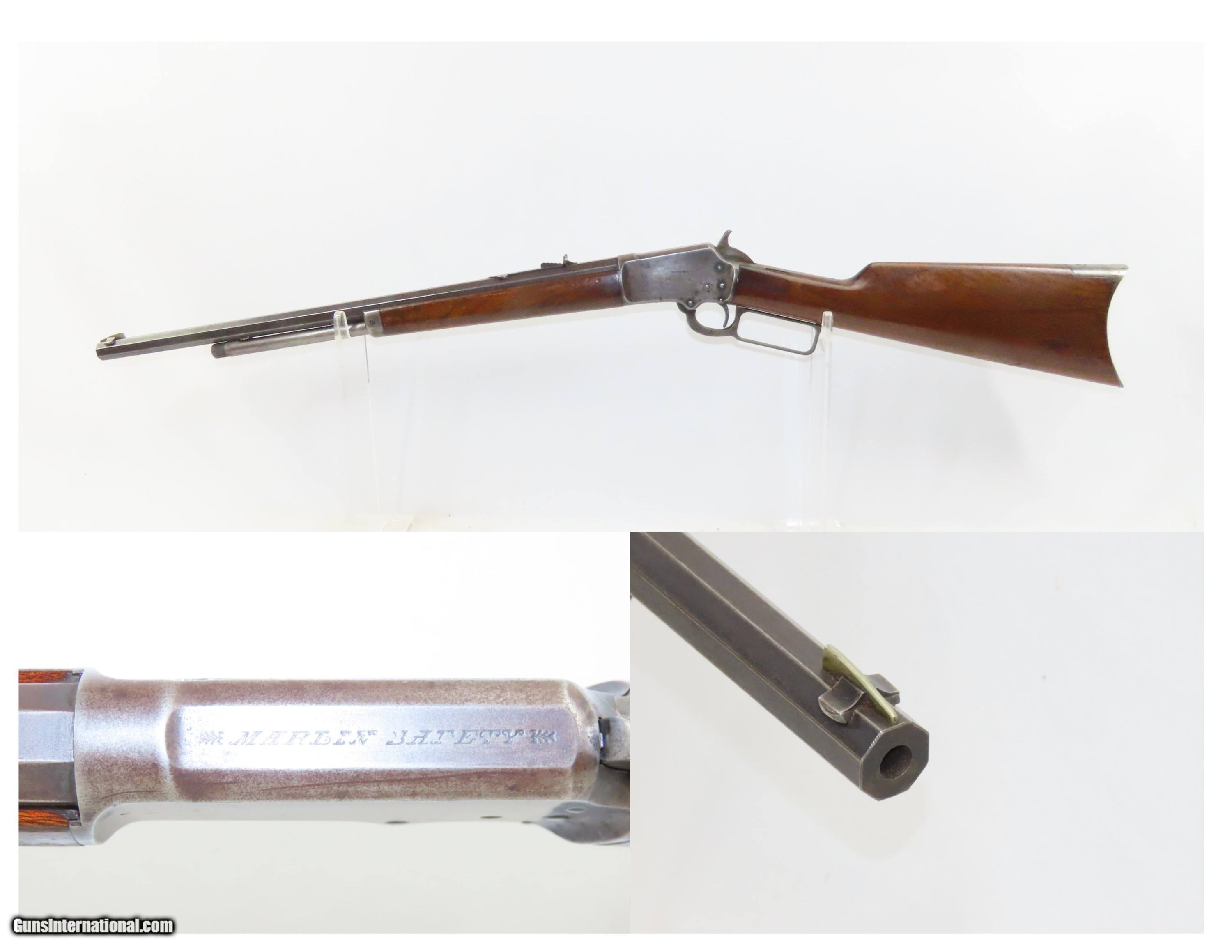c1901 J.M. MARLIN M1892 LEVER ACTION .32 Rimfire Rifle C&R Octagonal ...