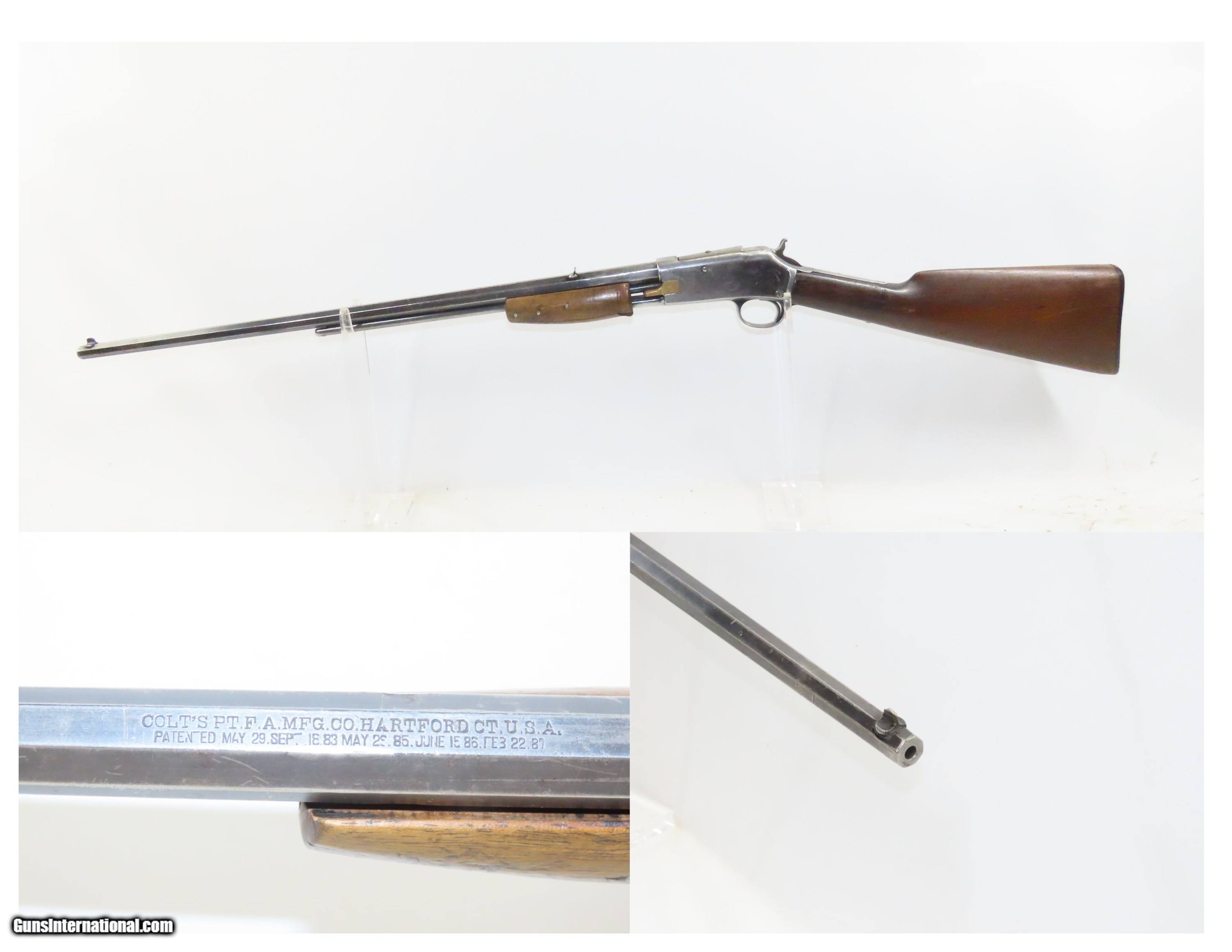 c1902 mfg. COLT LIGHTNING .22 Short SLIDE ACTION Rifle C&R Gallery ...