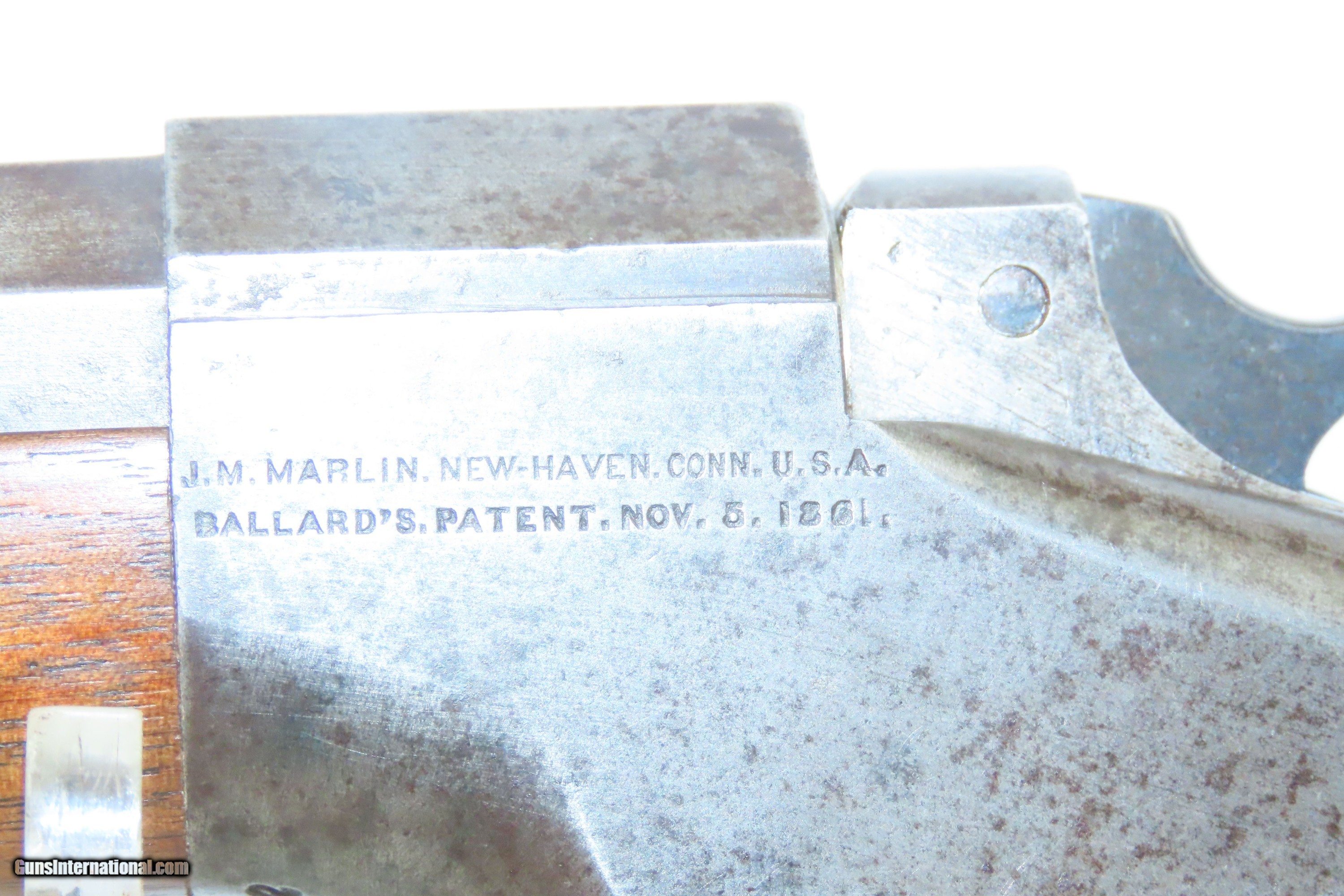 Antique MARLIN BALLARD No. 5 PACIFIC .40-63 Falling Block Rifle ...