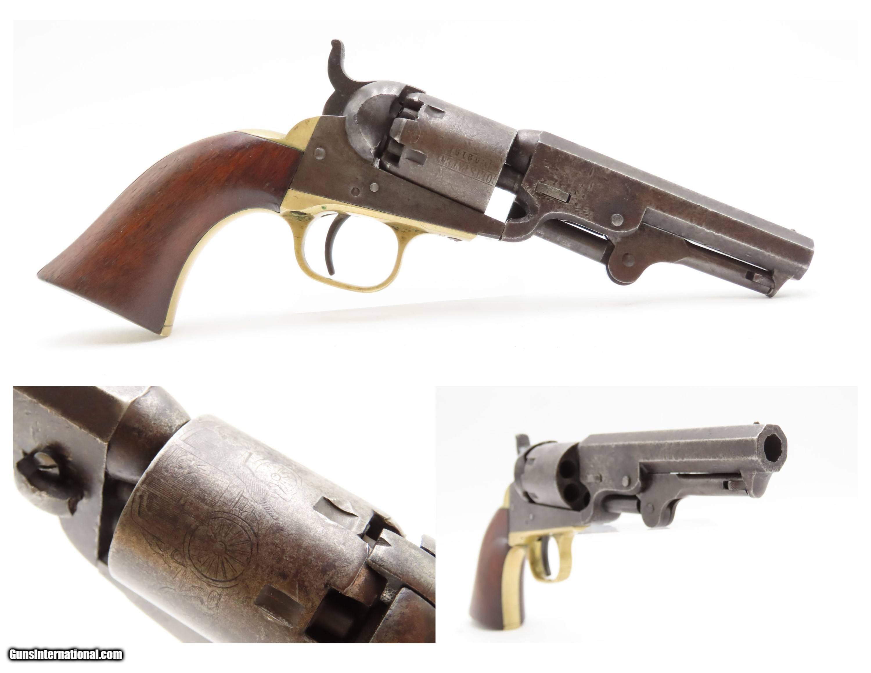 1868 mfr. Antique COLT Model 1849 POCKET Revolver STAGECOACH CYLINDER ...