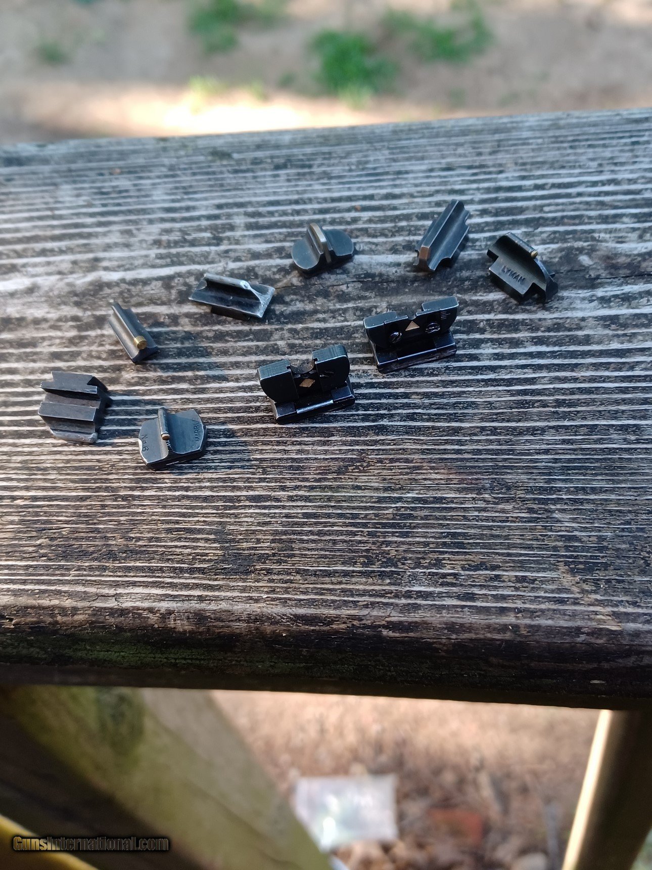 9 Vintage Front & Rear Rifle Sights Lyman Marbles Redfield