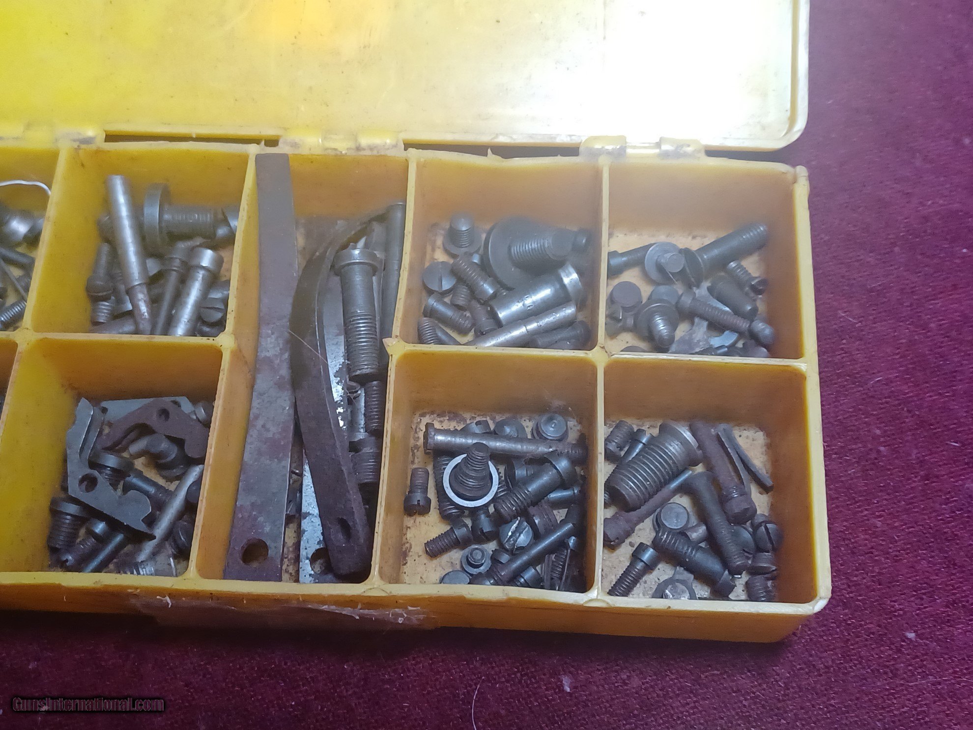 Box of Vintage old Winchester Remington & Others Gun Screws Parts