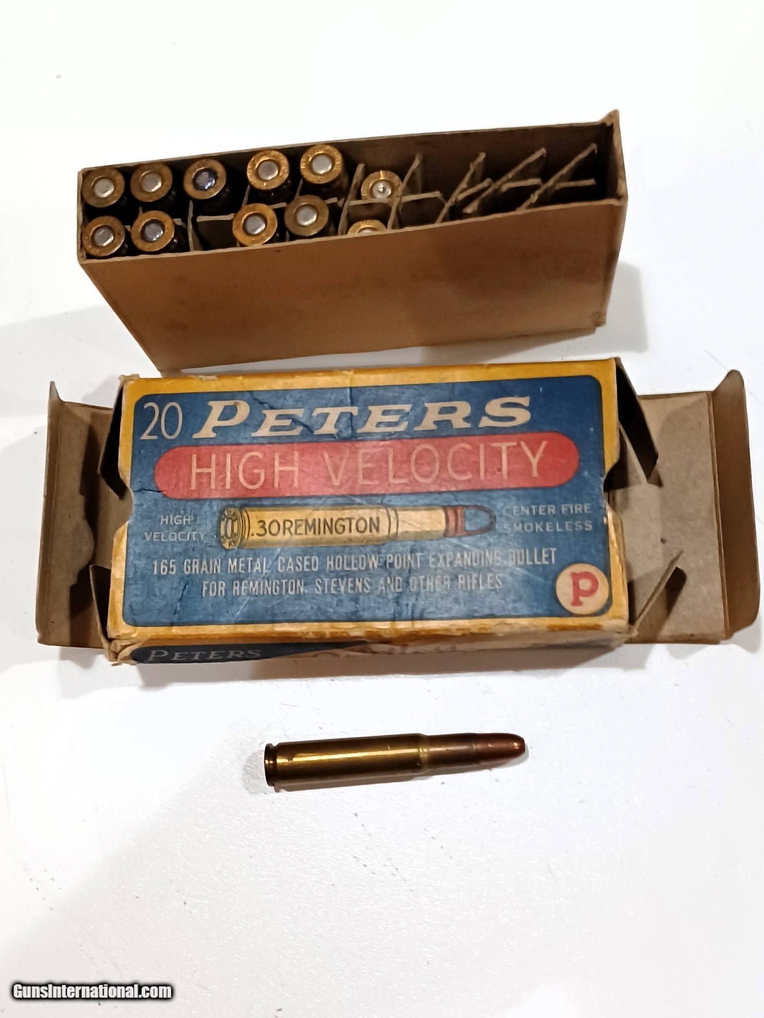 Vintage Peters 30 Remington Model 8 14 141 81 Ammo Rare Box
