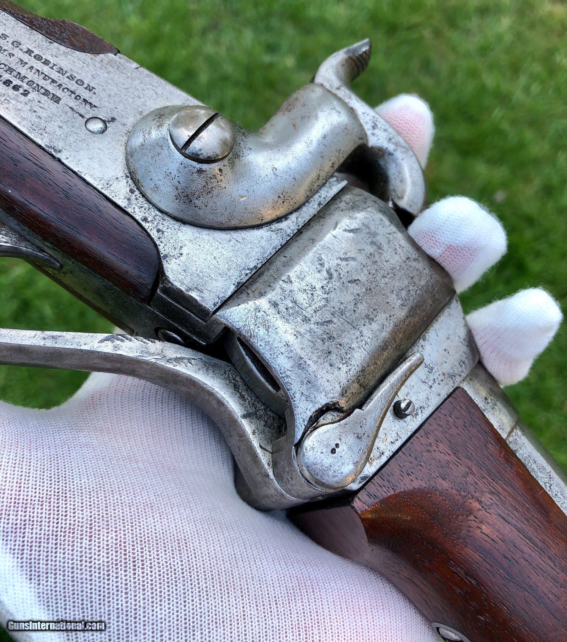 Early 3 Digit Confederate S C Robinson Sharps Type Carbine