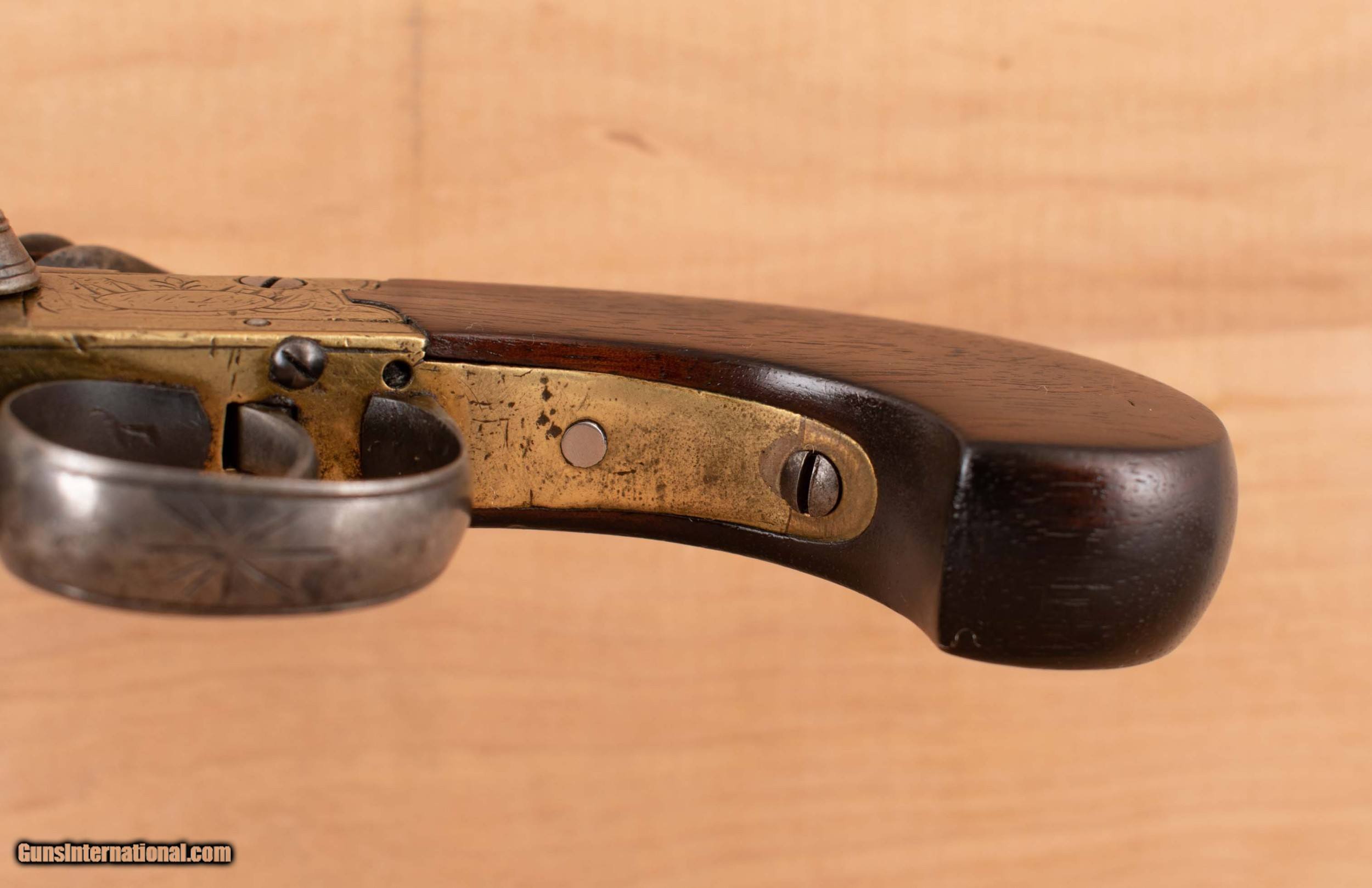 Tap Action Pistol engraved James McLay, EXCELLENT WORKING EXAMPLE ...