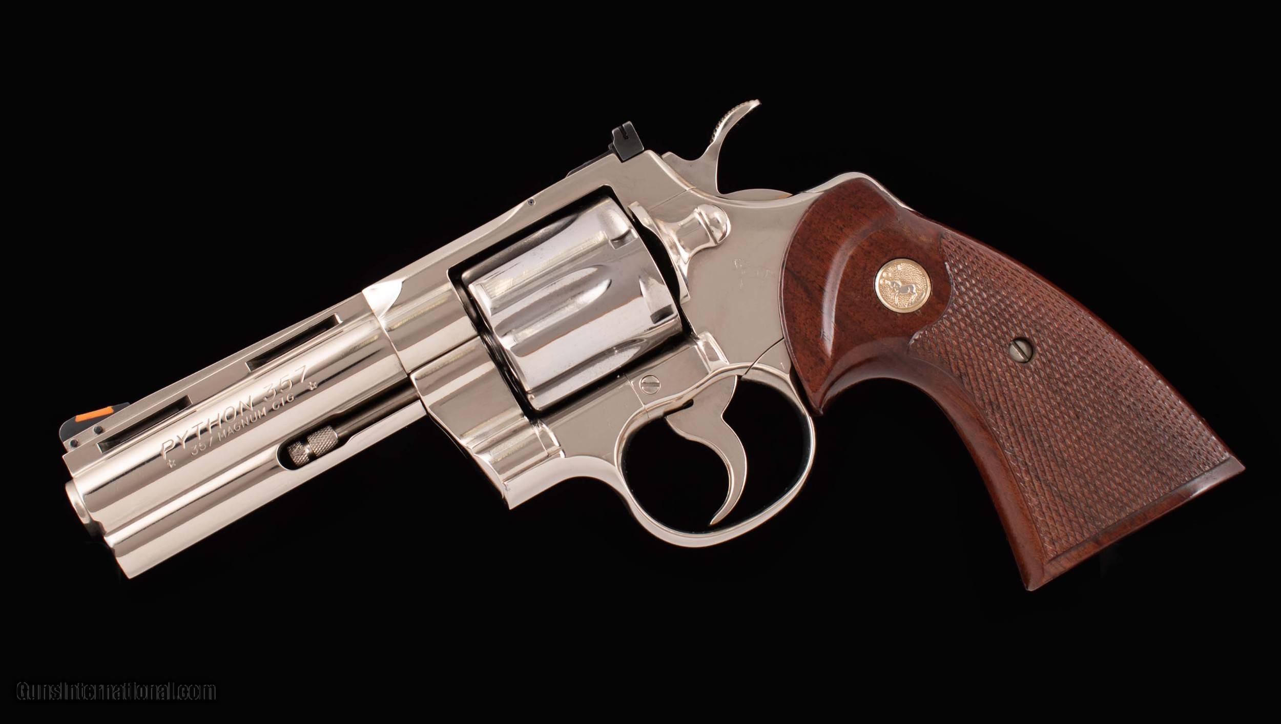 Colt Python Re Nickeled Walnut Target Grips Perfect Trigger
