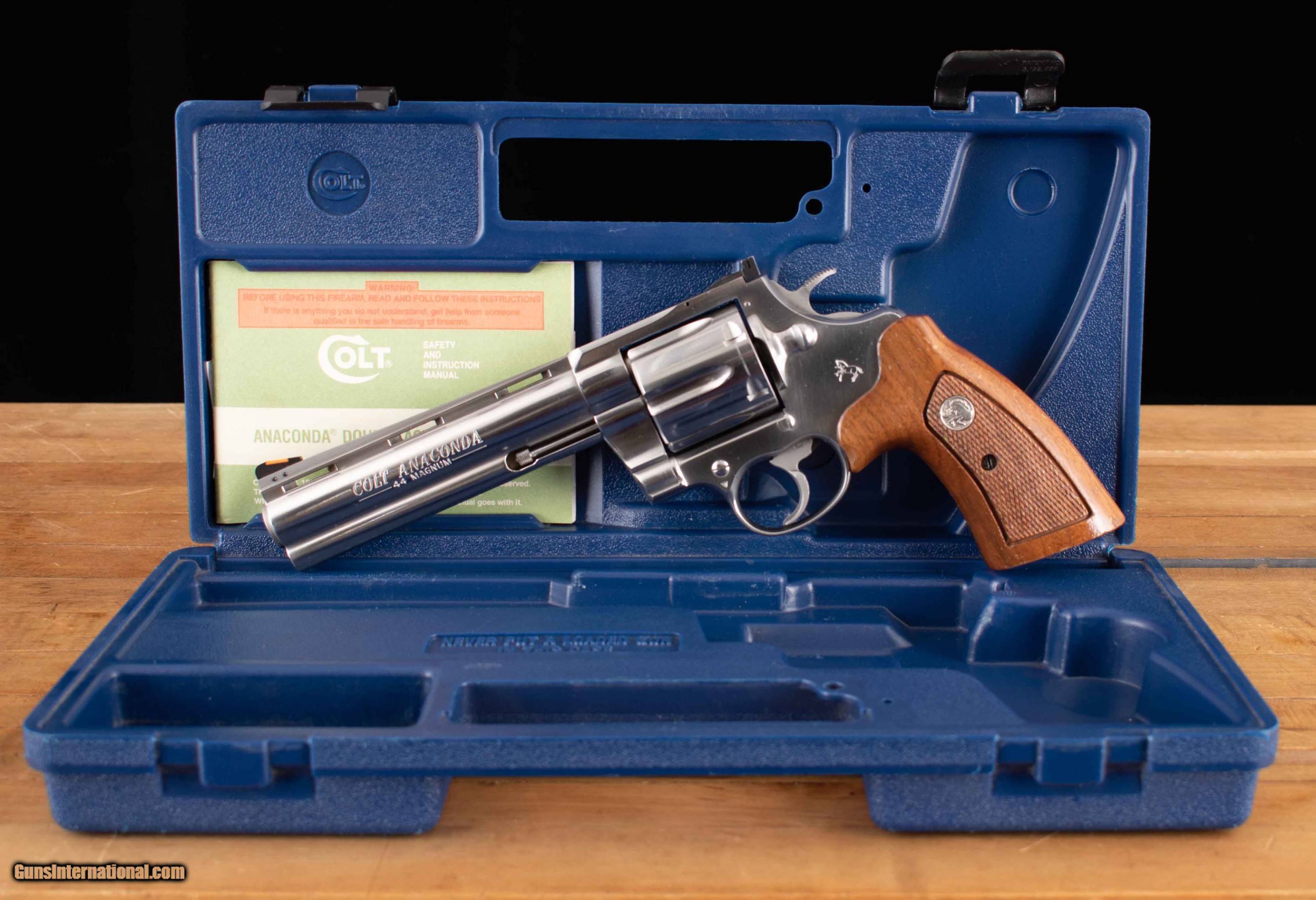 Colt Anaconda - .44 MAGNUM, STAINLESS STEEL, VENT RIB vintage firearms inc