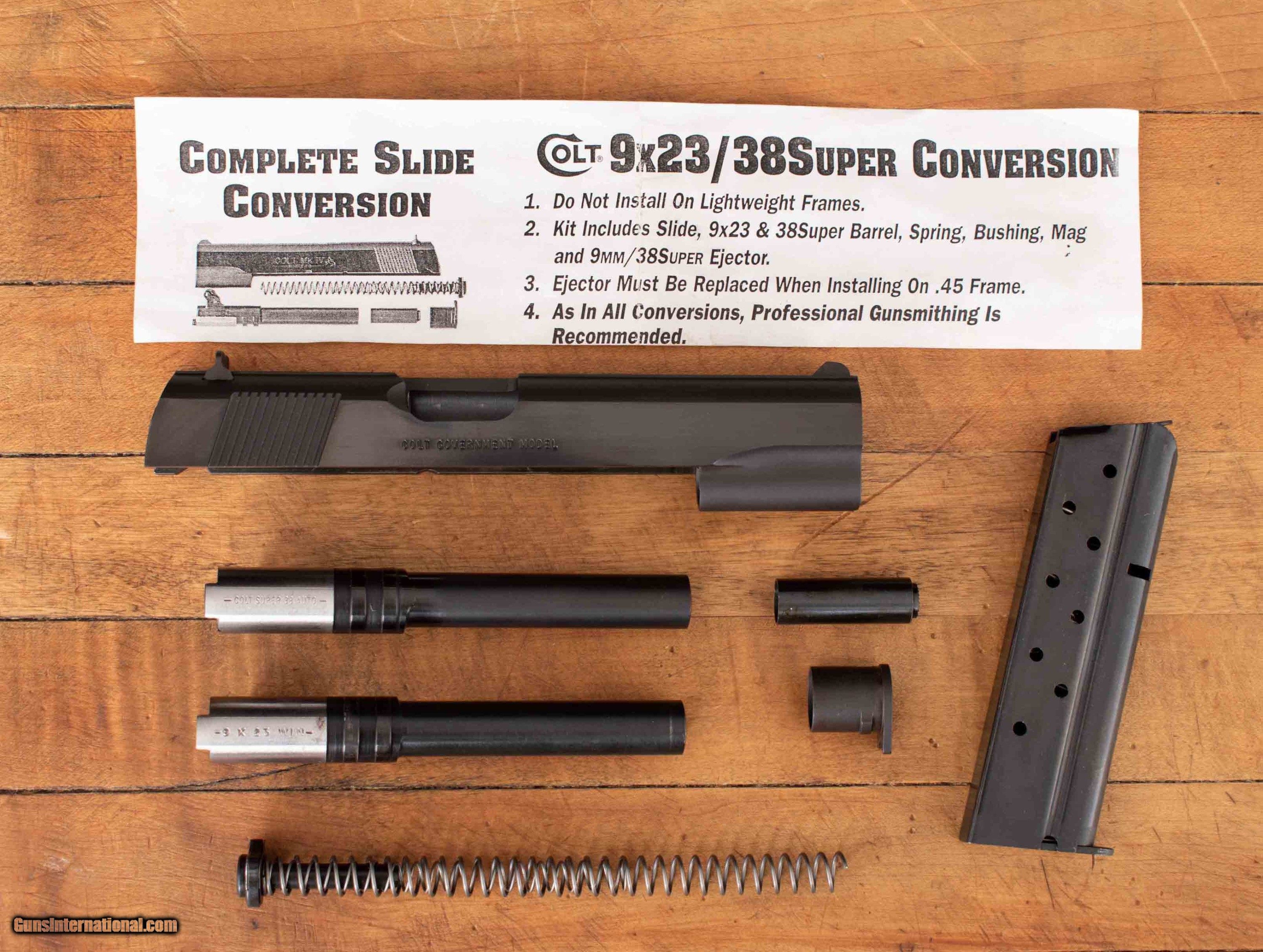 Colt Conversion Kit - 9x23, 38 SUPER, SERIES 80, 99%, vintage firearms inc