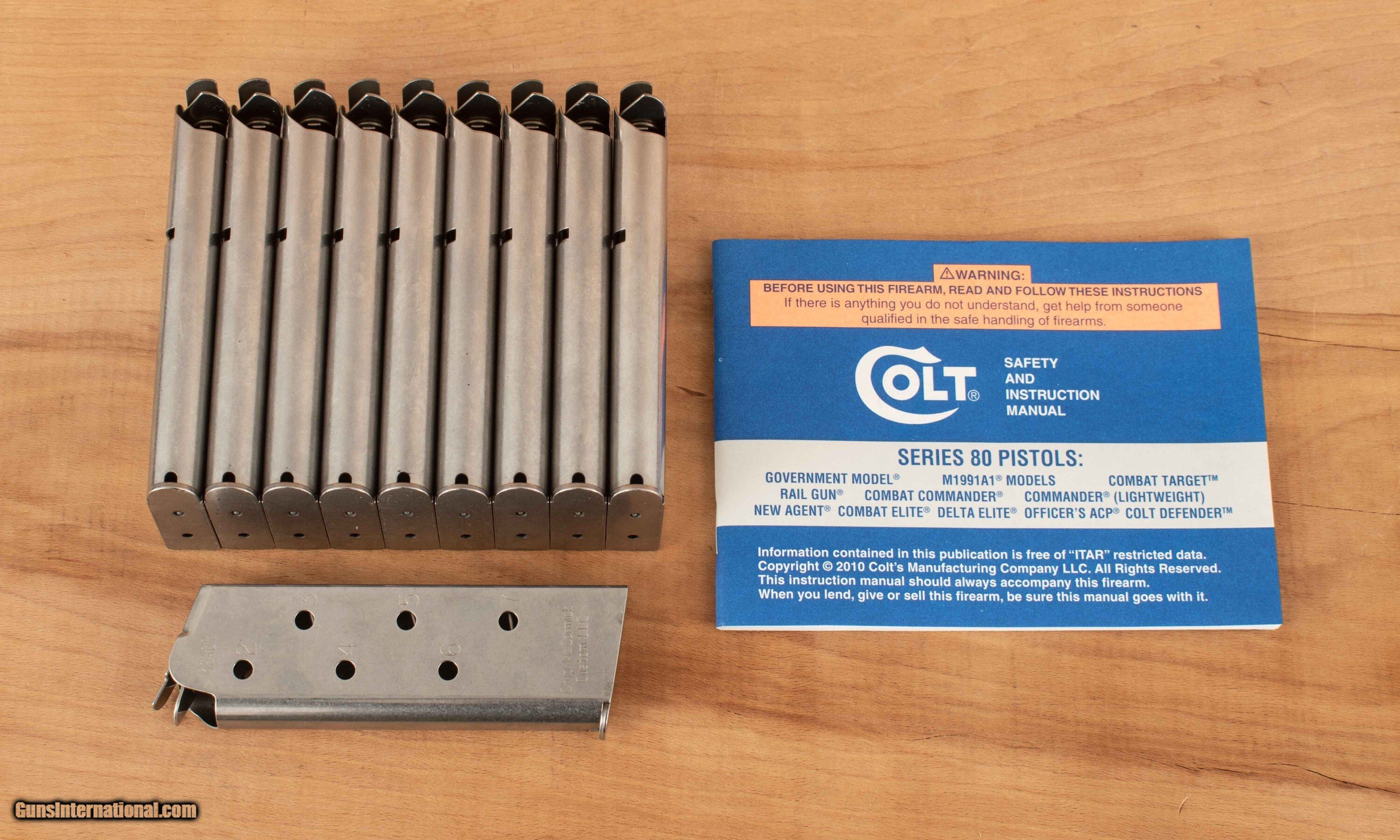 Colt Defender Lightweight .45ACP – 2024, 3”, 11 MAGS, CASE, MIRROR BORE ...