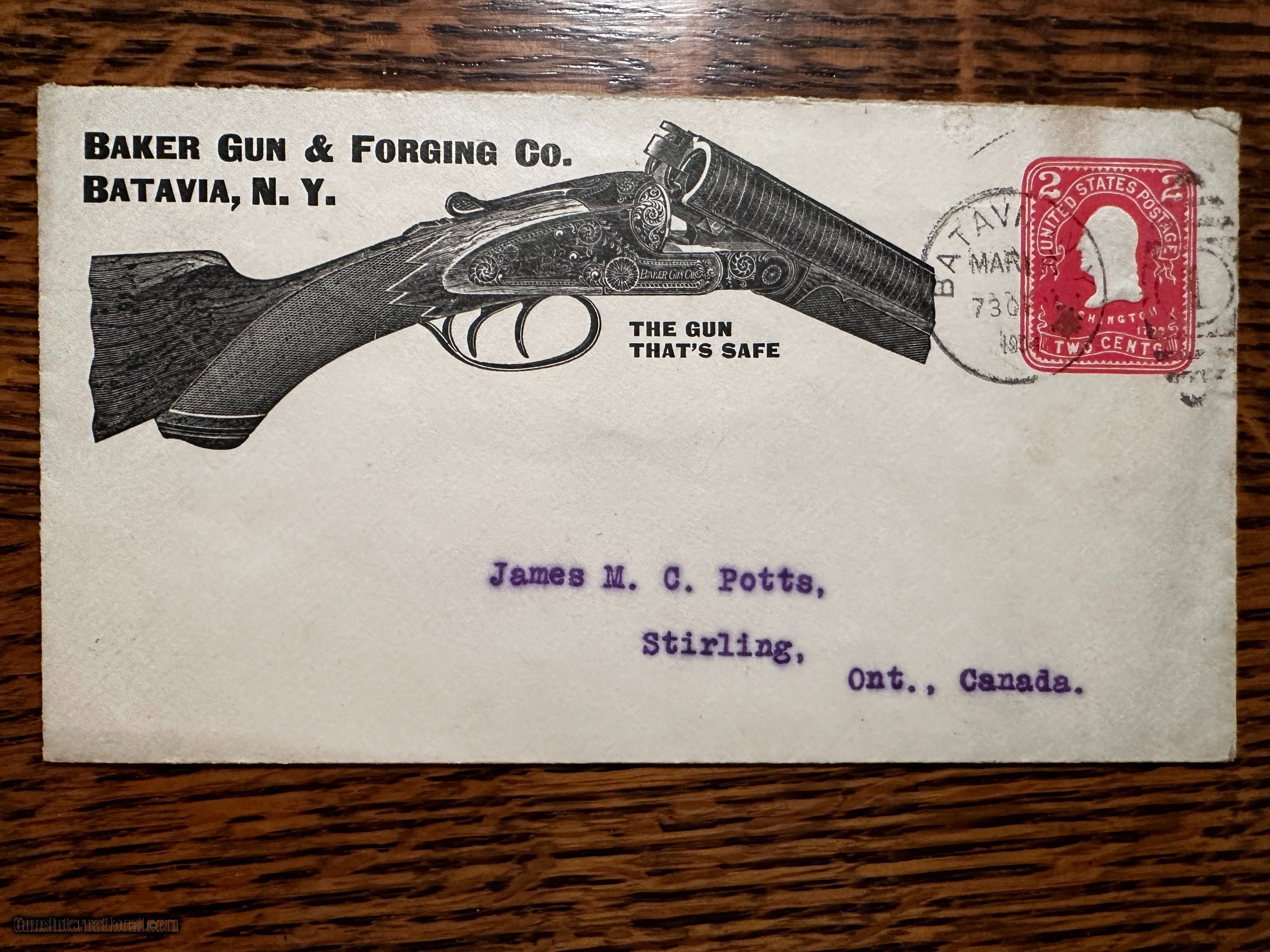 Baker Gun & Forging Co. Batavia NY Envelope Pre-1915