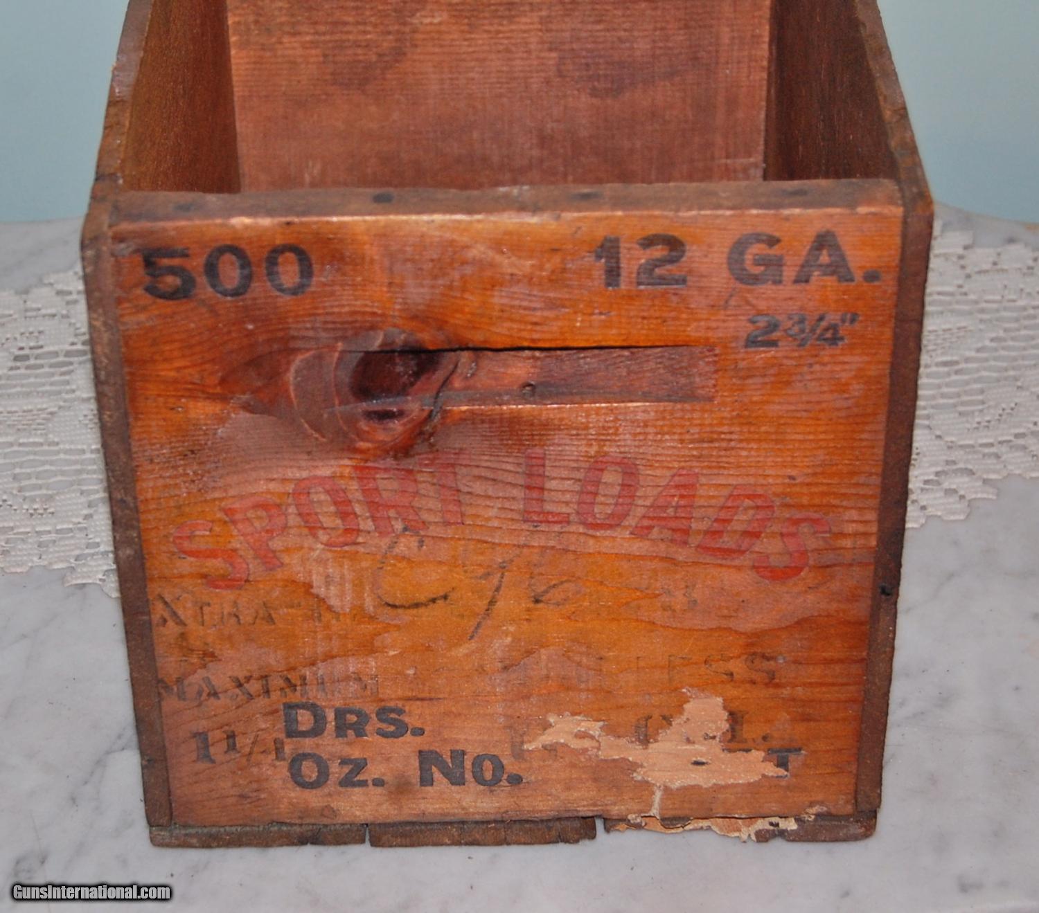 Sears wooden shotshell box