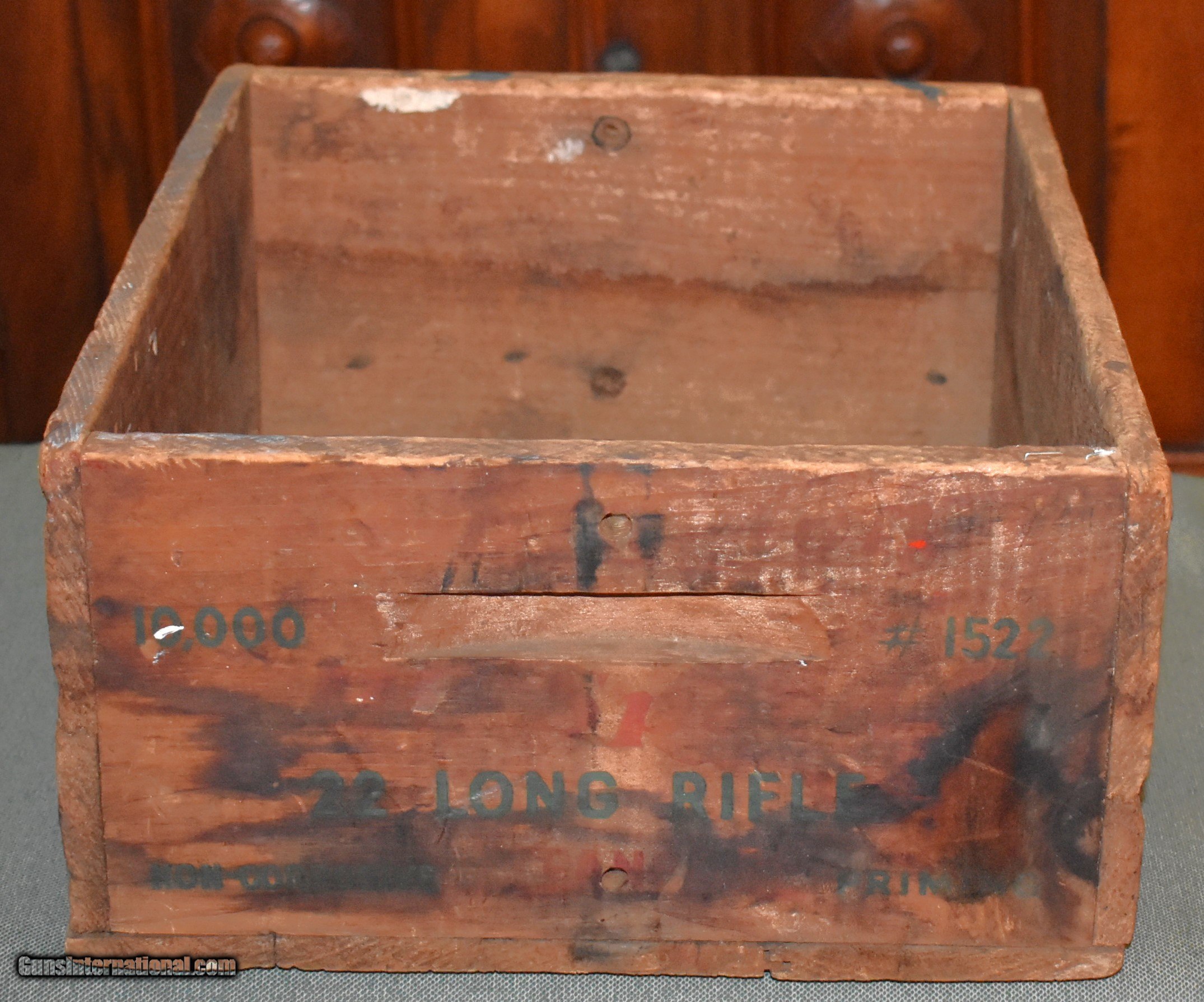 Remington 22 Long Rifle Wooden Cartridge Box