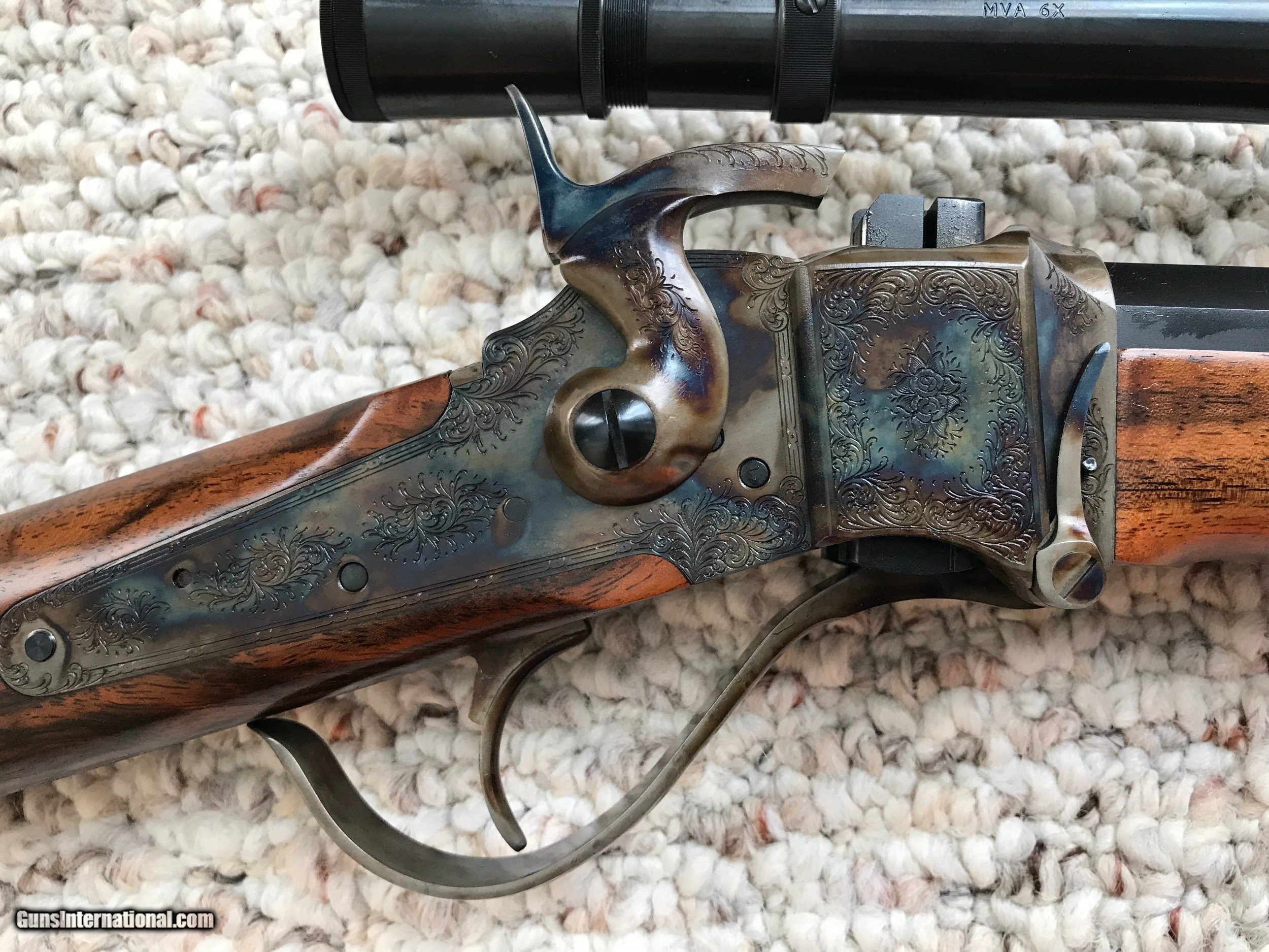 Dakota Arms Little Sharps Rifle 22 LR Engraved MVA Scope and Great Wood ...