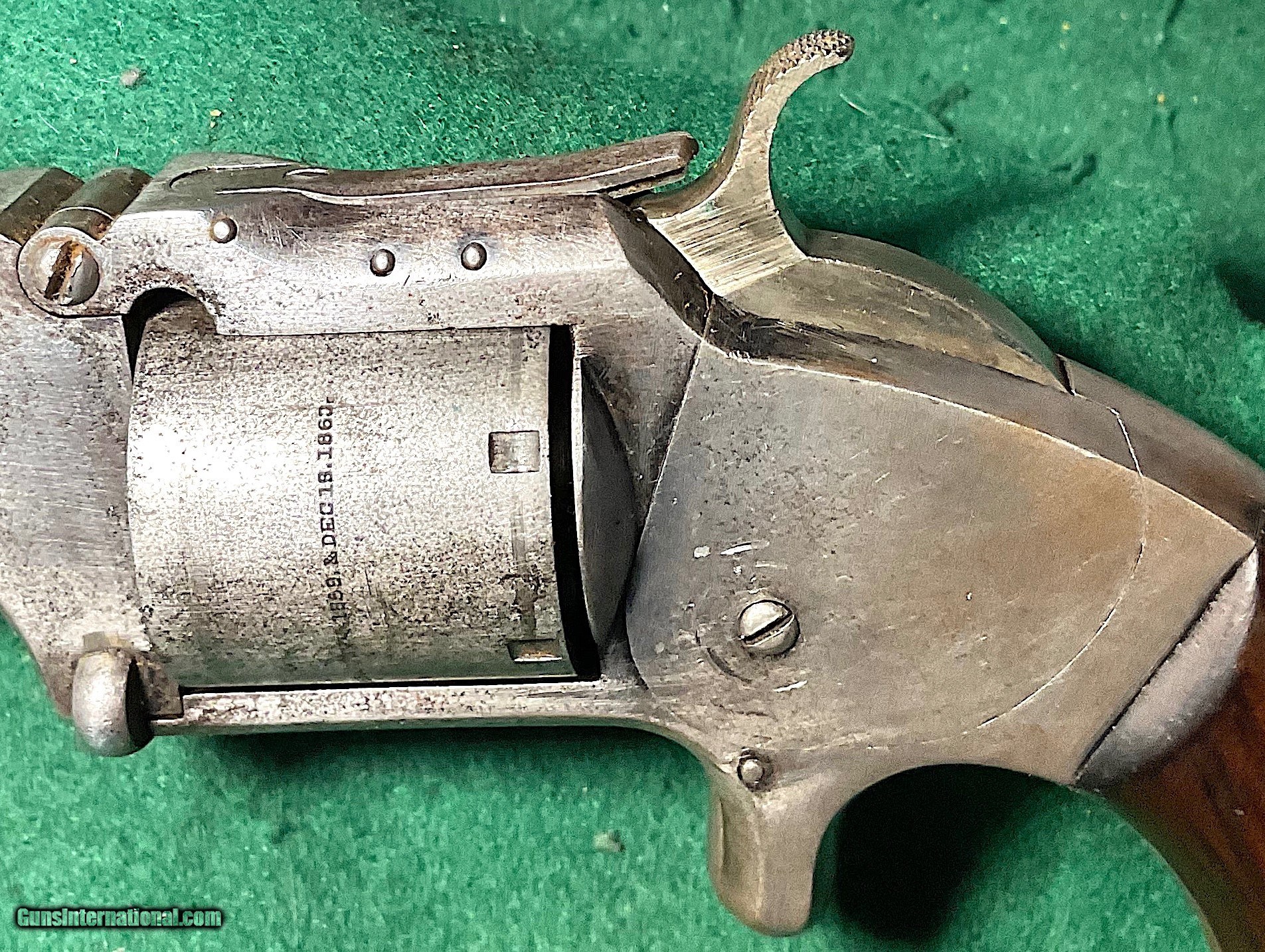 SMITH & WESSON = MODEL 1 , SECOND ISSUE, =.32 RF =1861 Made date = Six ...