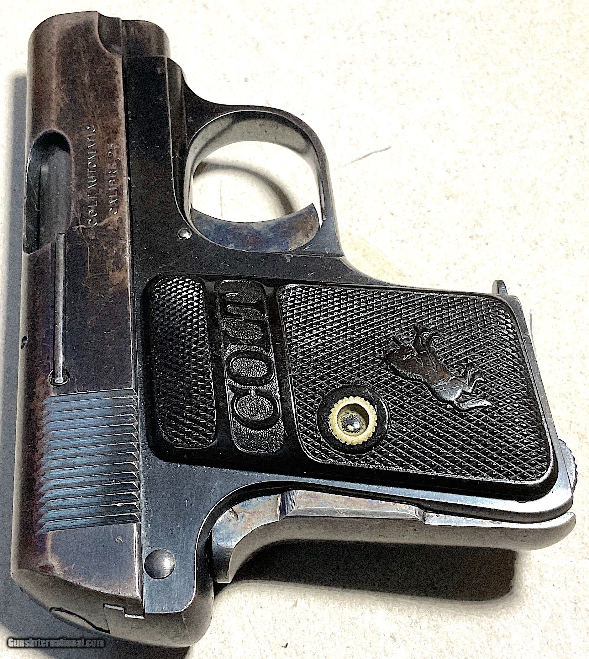 PAIR of COLT vest pocket 1908 HAMMERLESS = 1919 & 1929 Vintage = .25 ...