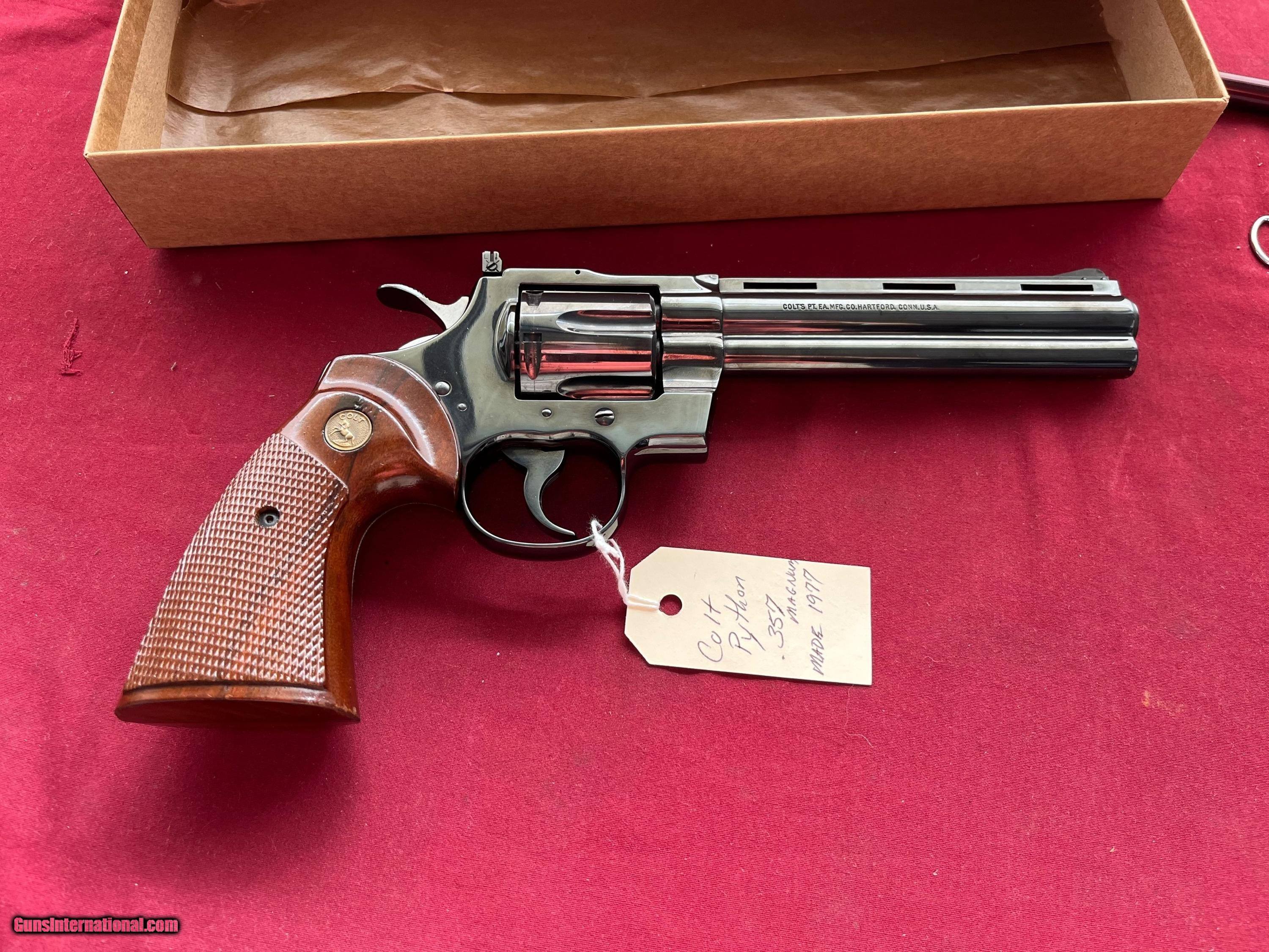 Sale pending-zackary -COLT PYTHON REVOLVER BLUED - 6 INCH BARREL - VERY ...