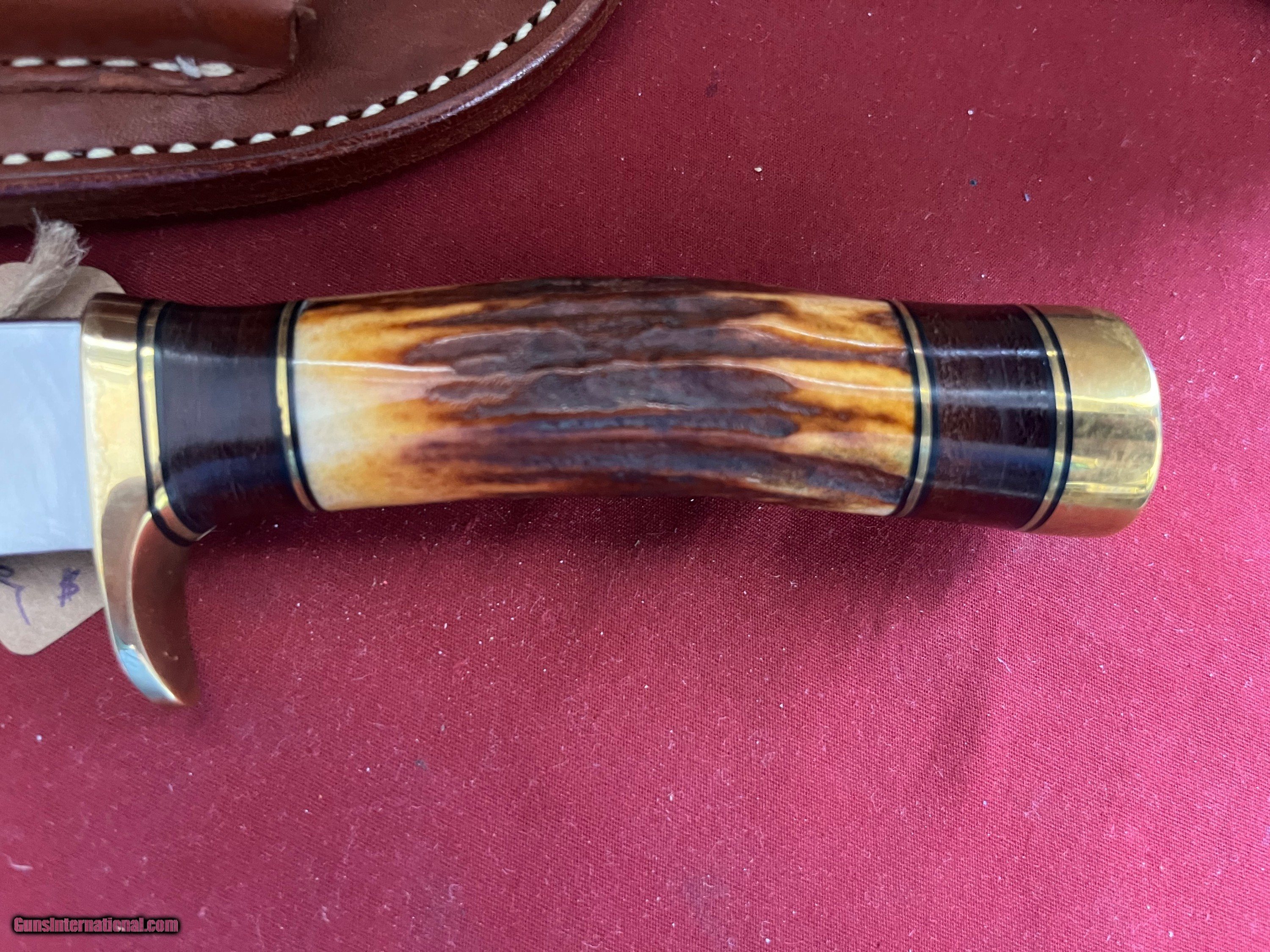 RANDALL MADE #26 KNIFE 5" BLADE DELUXE STAG WITH LEATHER