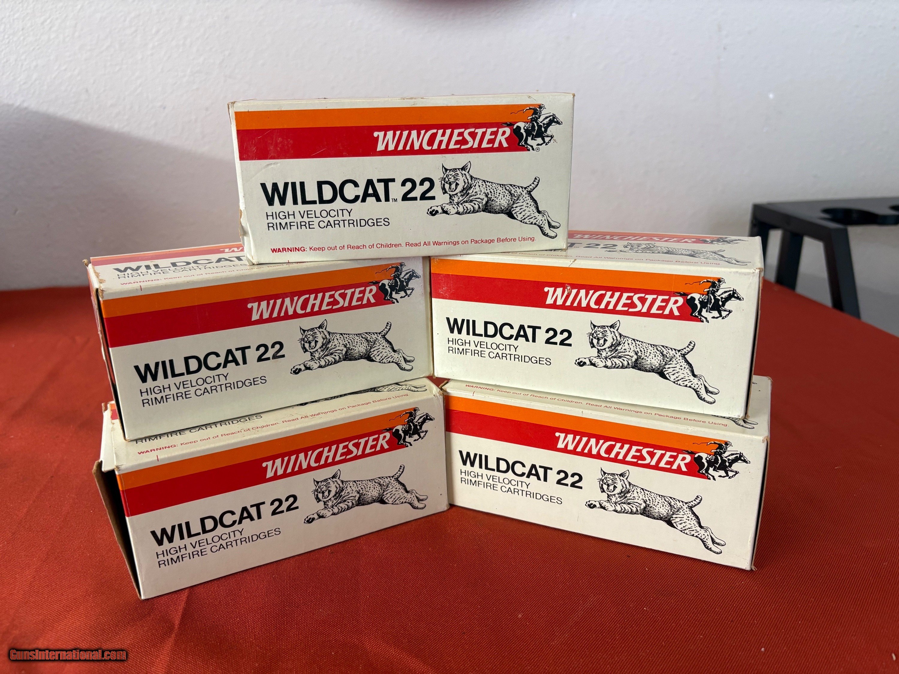 VINTAGE - WINCHESTER WILDCAT 22L.R. AMMO ~ VINTAGE WITH BOBCAT ~ 500 ...