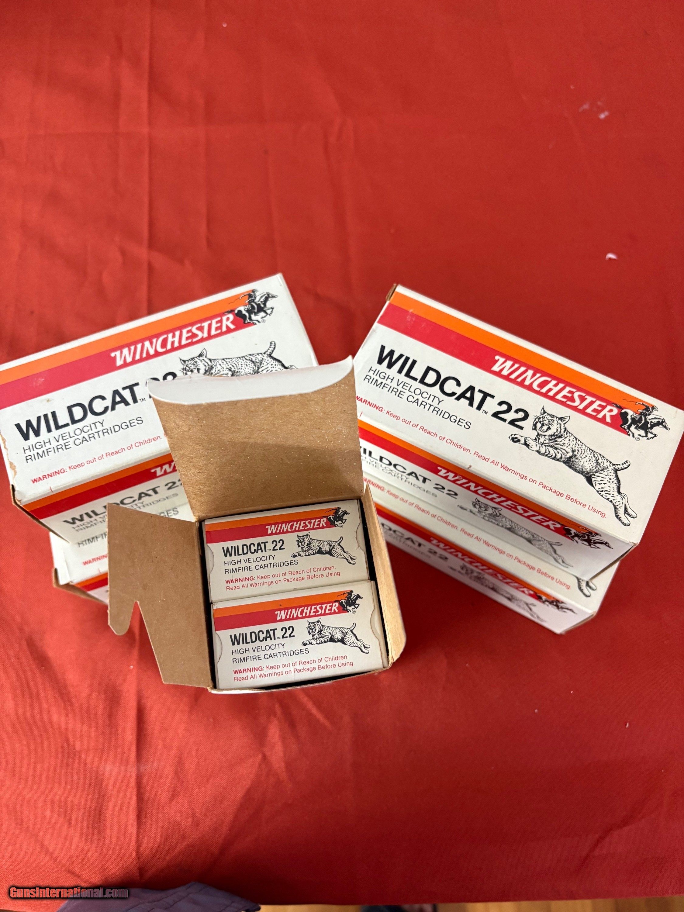 VINTAGE - WINCHESTER WILDCAT 22L.R. AMMO ~ VINTAGE WITH BOBCAT ~ 500 ...