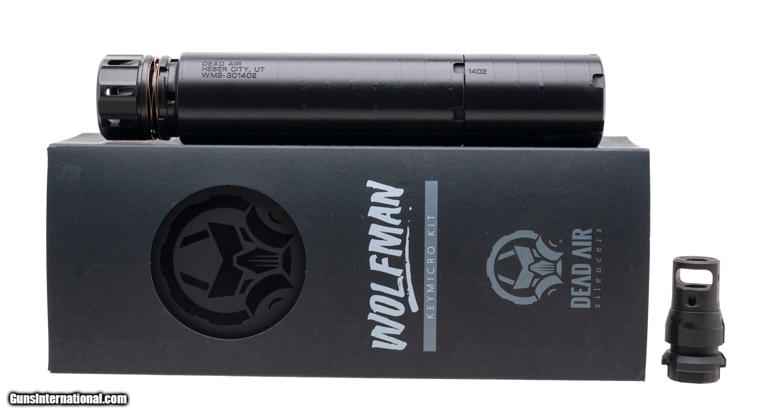 "(SN: WM9-301401) Dead Air Wolfman KeyMicro Kit 9mm Suppressor (NGZ5403) NEW"